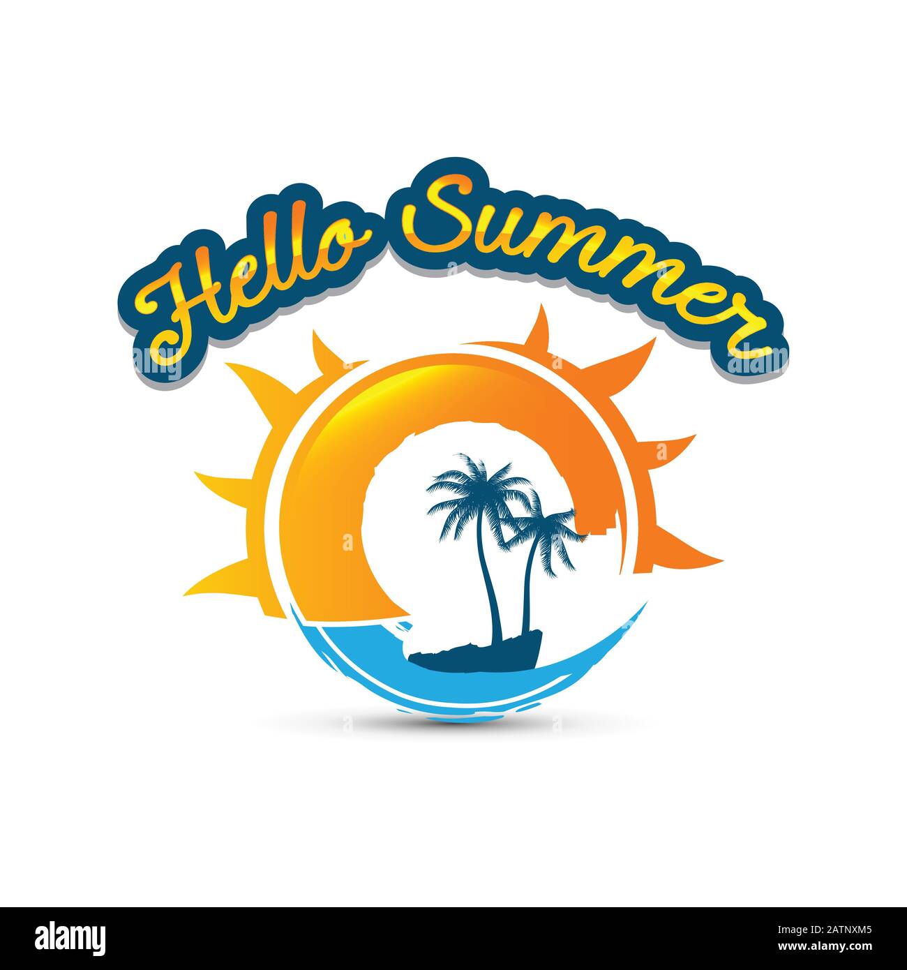 Summer sun decoration Stock Vector Images - Alamy