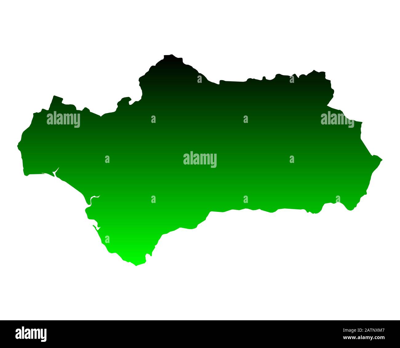 Map of Andalusia Stock Photo - Alamy