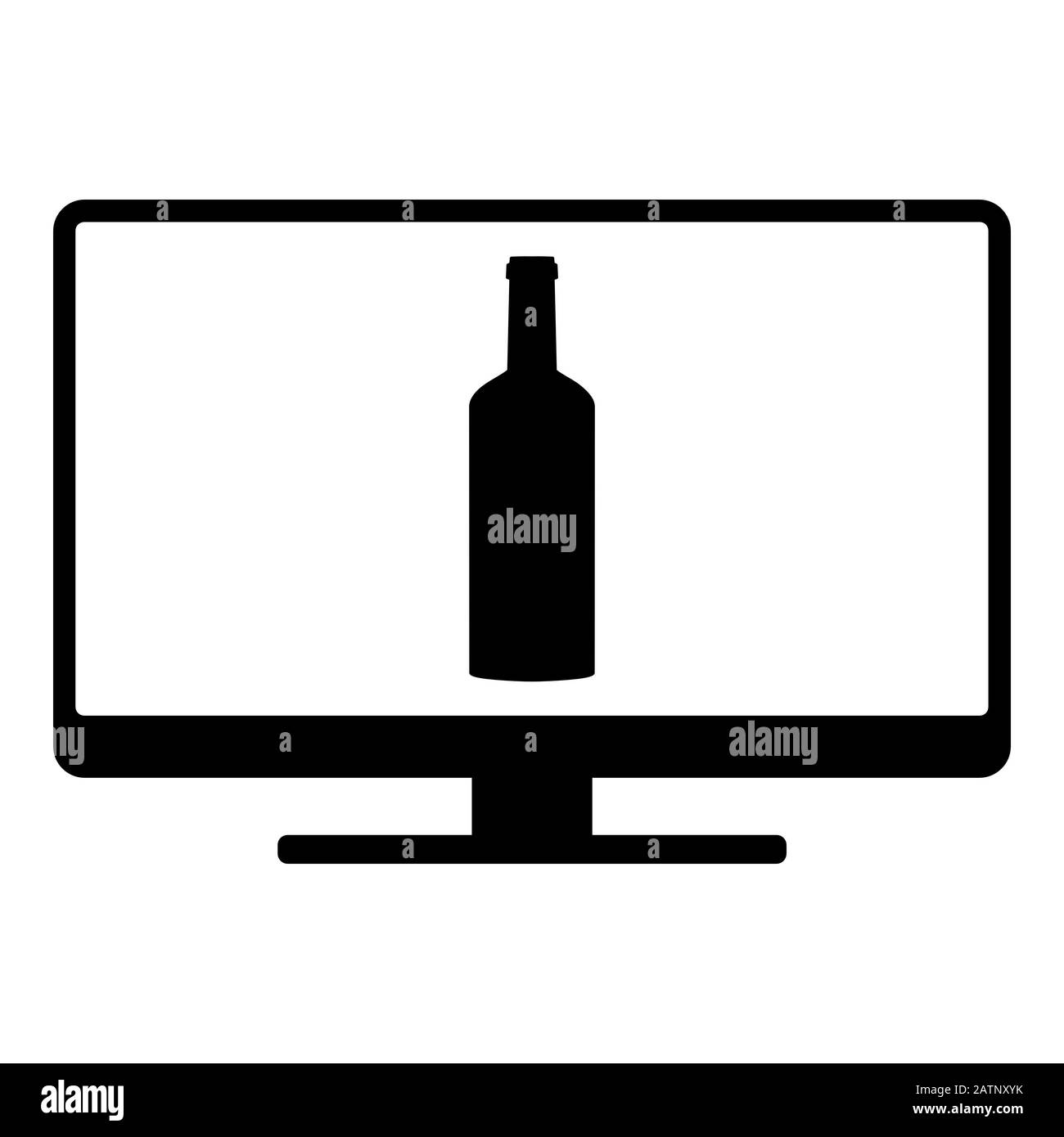 Bottle and screen Stock Photo - Alamy