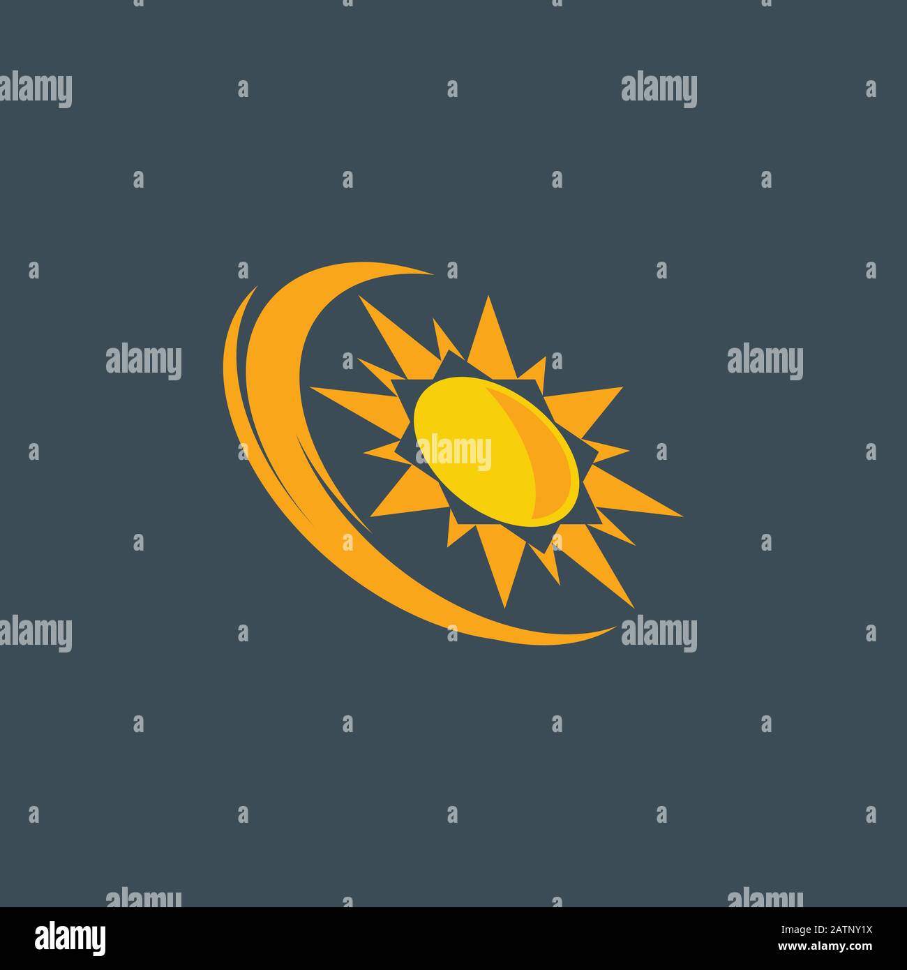 Sun Vector isolated summer icon design. Vector yellow sun symbol ...