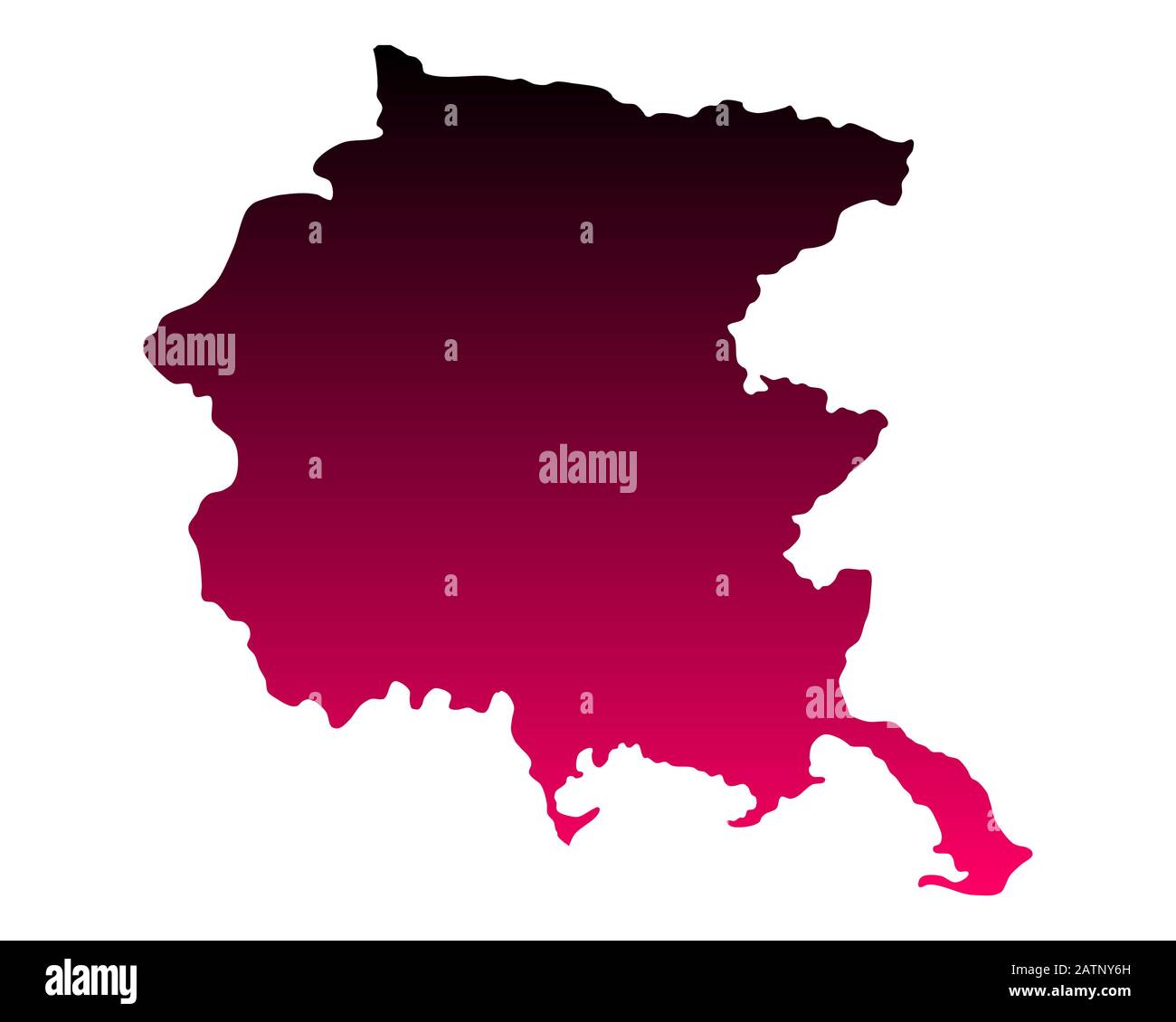 Map of Friuli-Venezia Giulia Stock Photo - Alamy