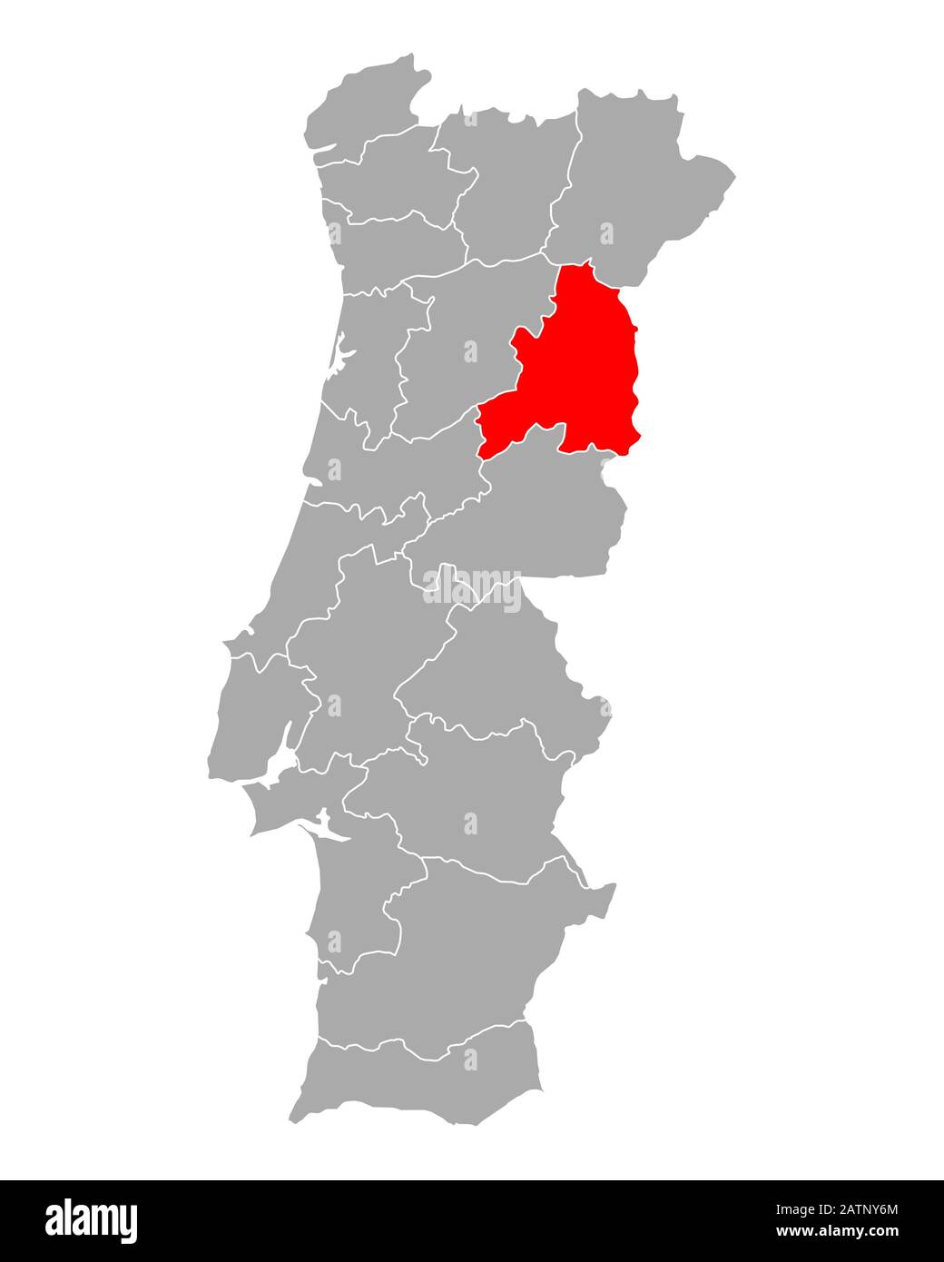 Map of Guarda in Portugal Stock Photo - Alamy