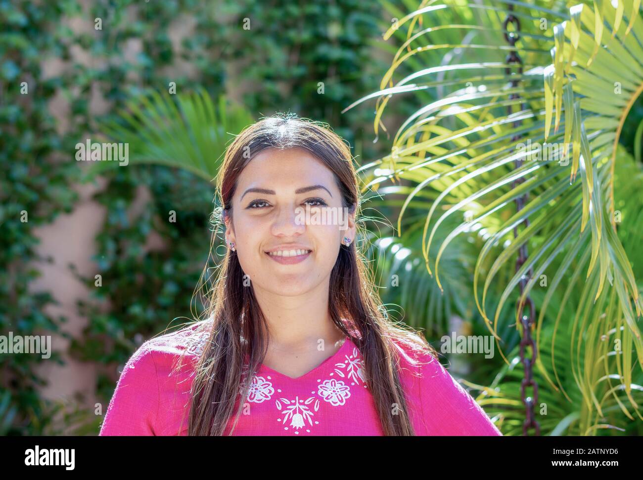 Happy, Smiling, Friendly & Beautiful Mexican Woman Working in a Resort ...