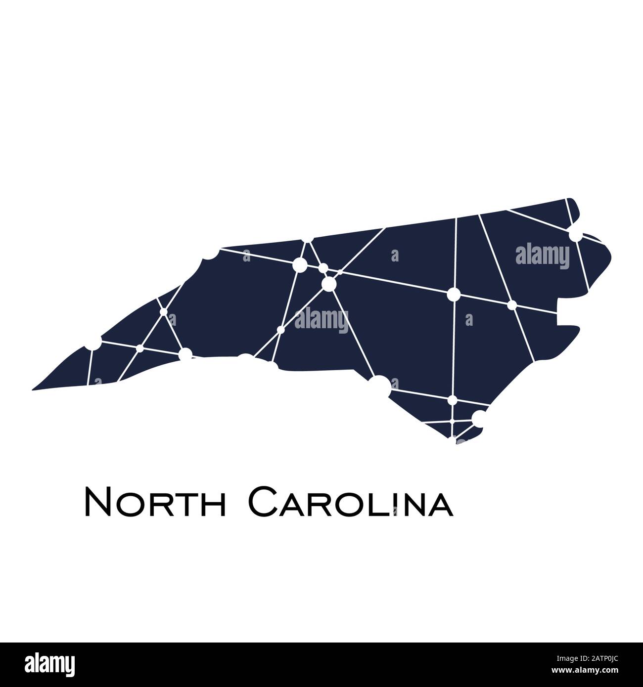 North Carolina State Map Stock Vector Image And Art Alamy