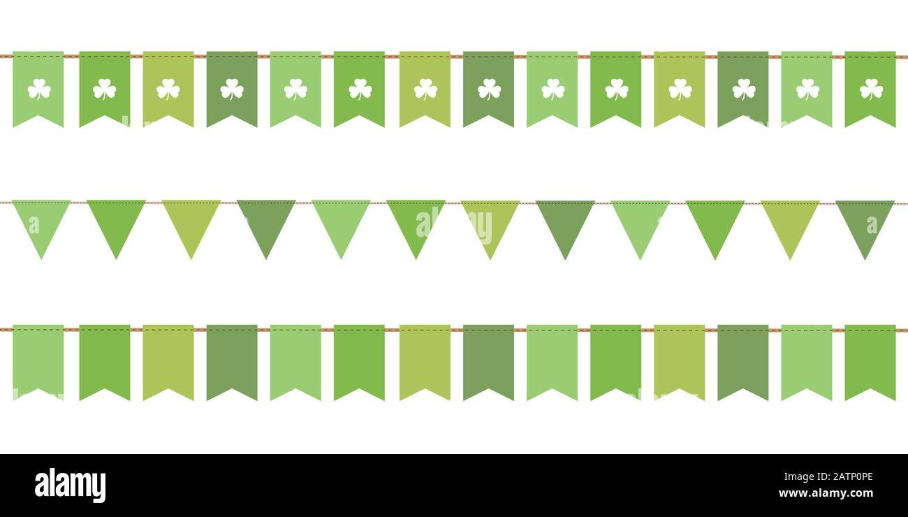 Green Flag Banner Clip Art