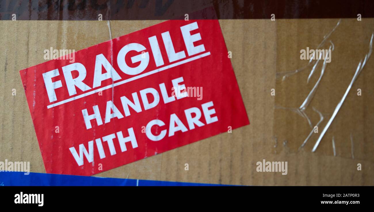 Fragile warning sticker hi-res stock photography and images - Alamy