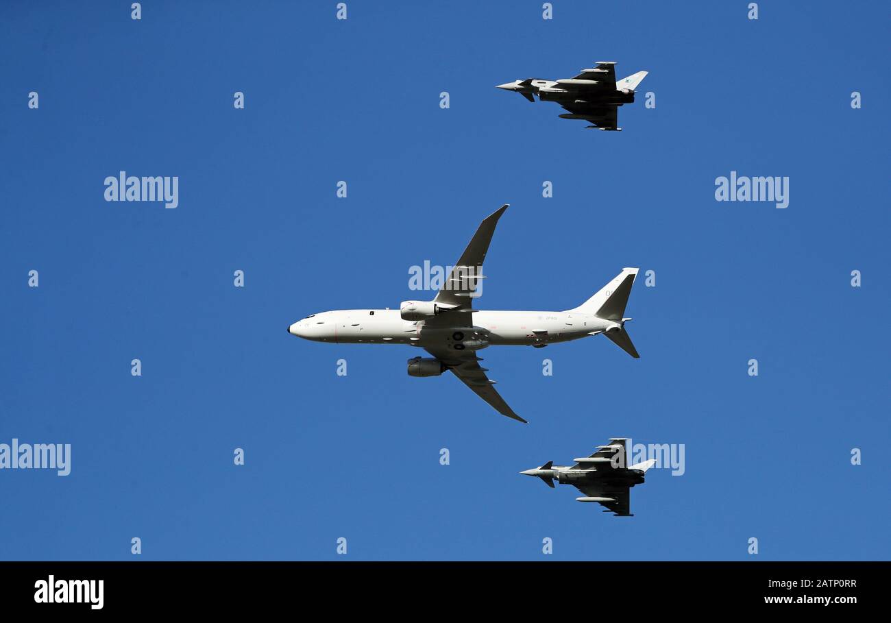 Escorted by two RAF Eurofighter Typhoons, the UK's first submarine ...