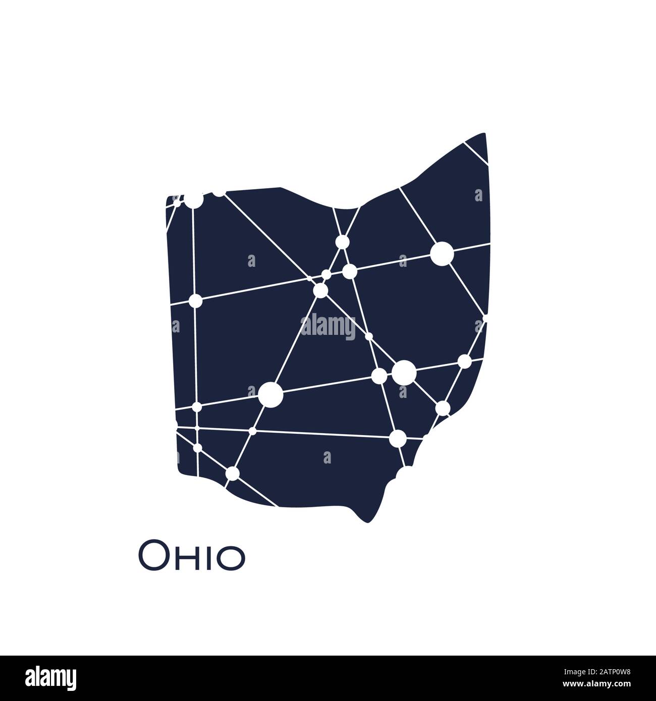 Ohio state map Stock Vector Image & Art - Alamy
