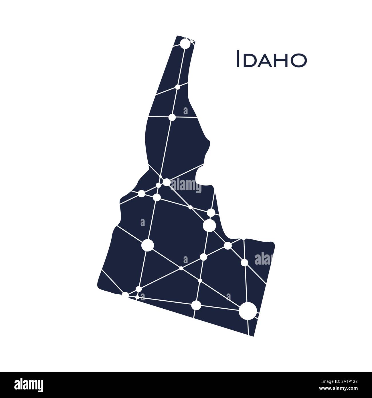 Idaho state map Stock Vector Image & Art - Alamy