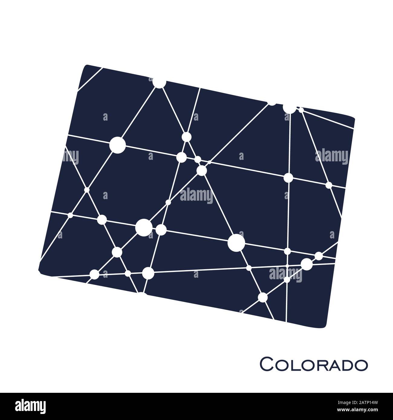 Colorado state map Stock Vector Image & Art - Alamy