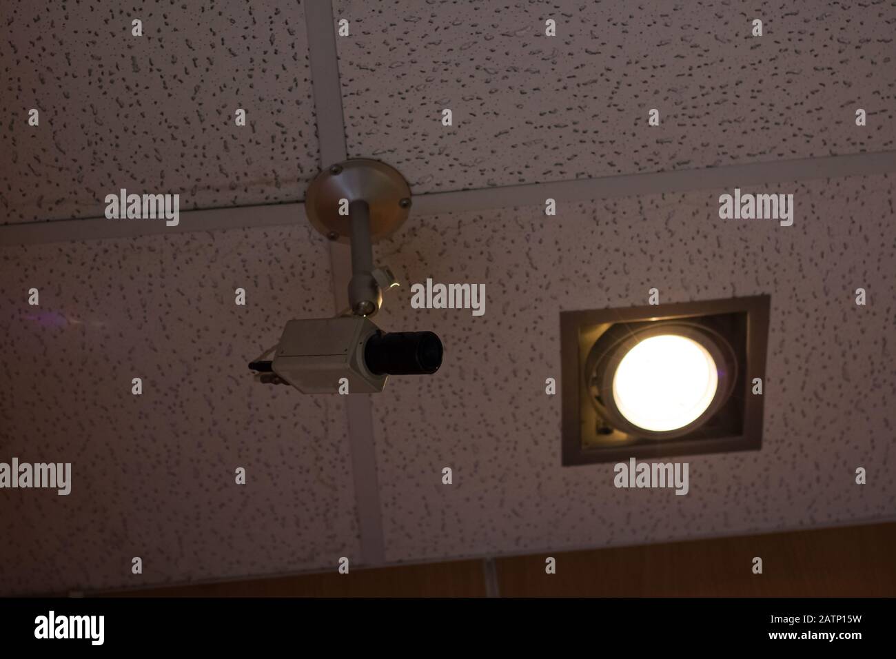 Cctv camera on lamp hi-res stock photography and images - Alamy