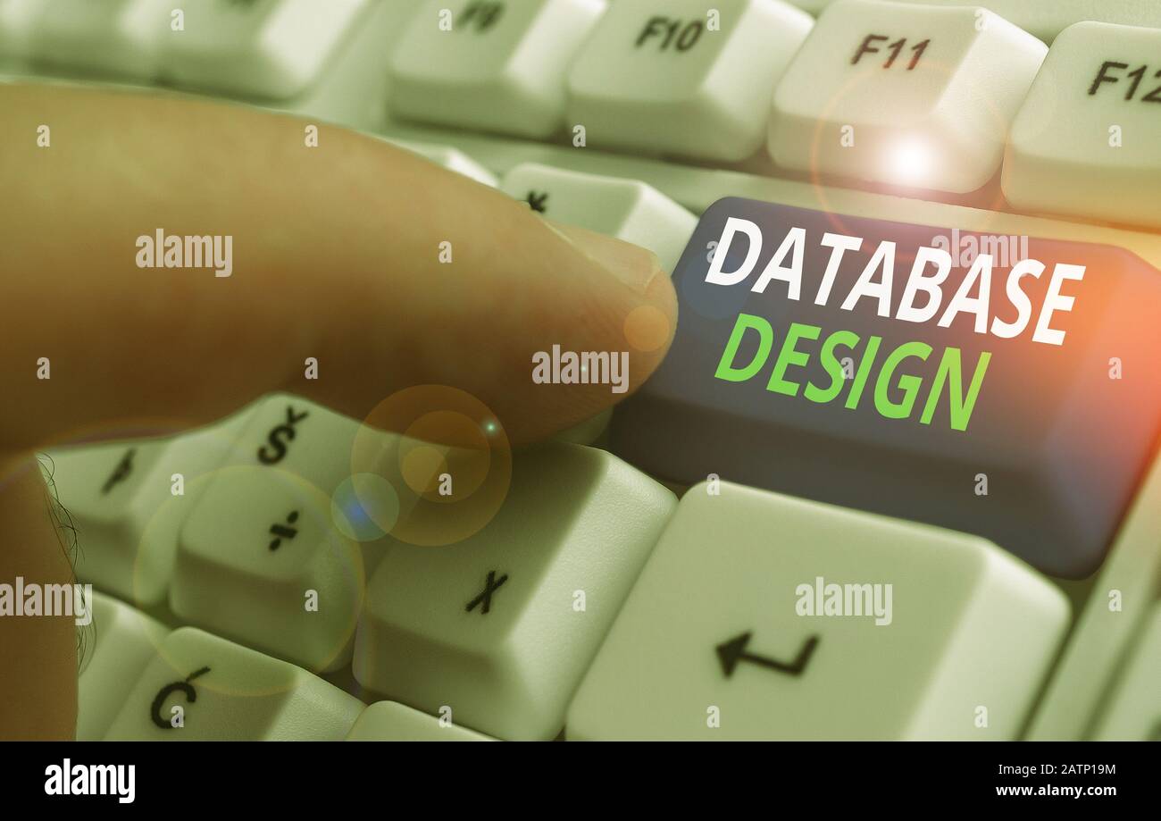 Writing Note Showing Database Design Business Concept For Organisation