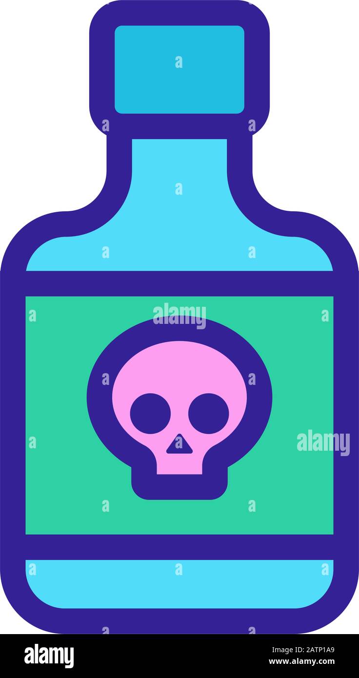 poisonous substances icon vector. Isolated contour symbol illustration ...