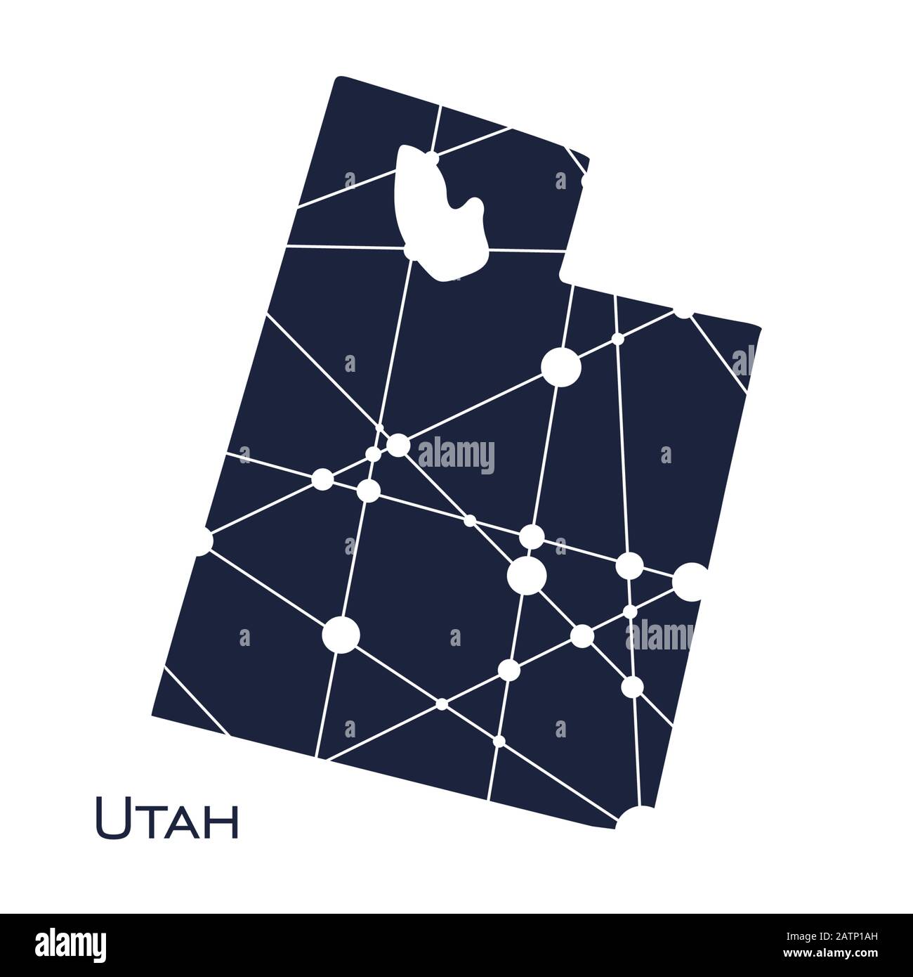 Utah state map Stock Vector Image & Art - Alamy