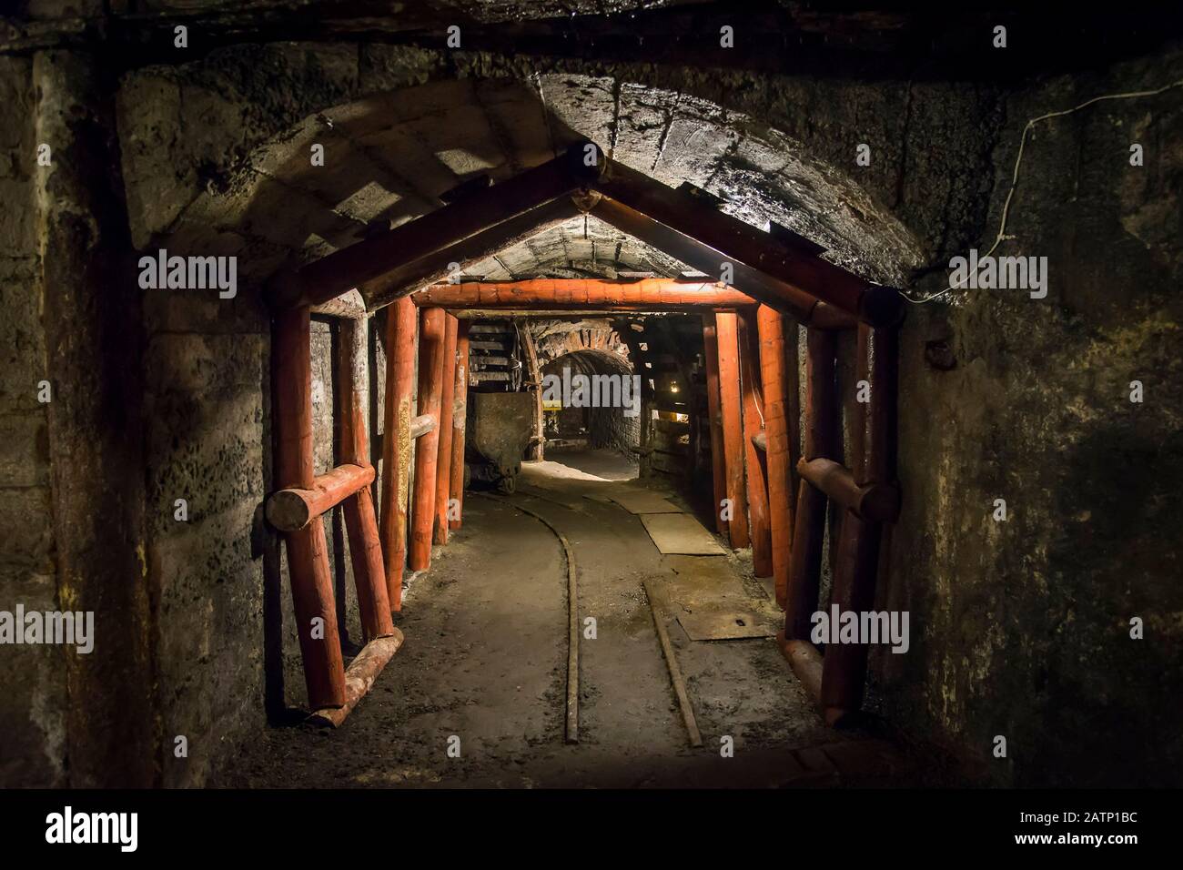 Interior of old coal mine in Poland Stock Photo - Alamy