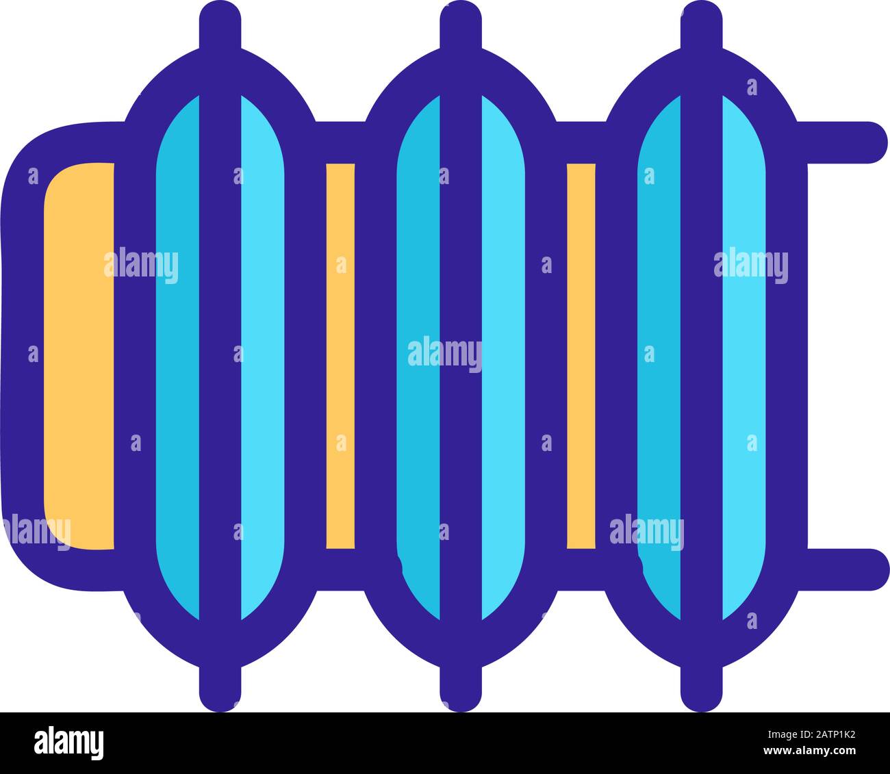 Home radiator icon vector. Isolated contour symbol illustration Stock ...