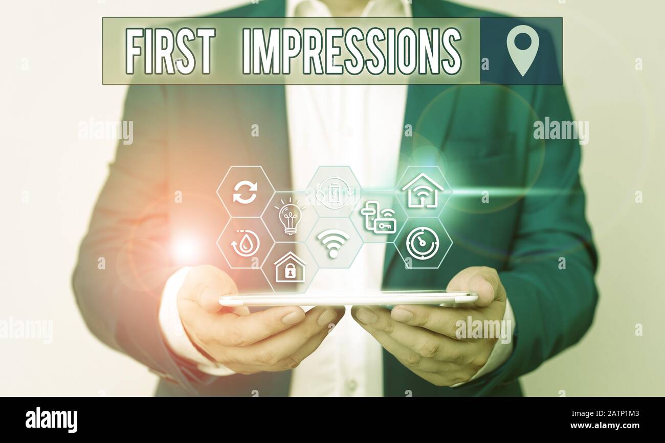 Handwriting text writing First Impressions. Conceptual photo first ...