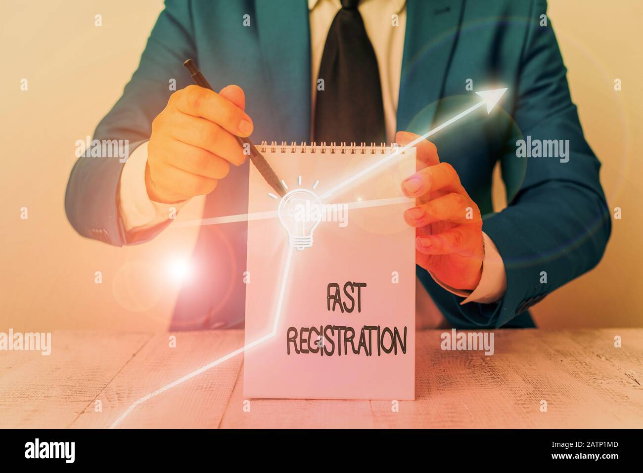 Conceptual hand writing showing Fast Registration. Concept meaning ...