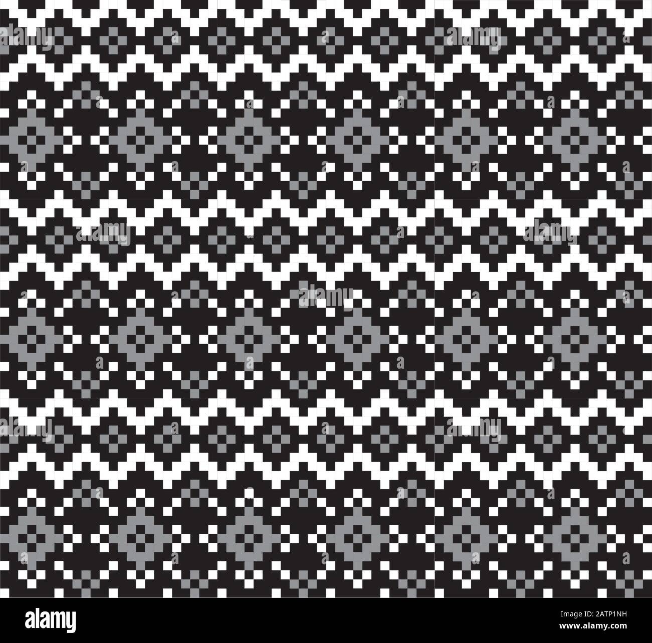 Christmas Snowflakes Fair Isle Seamless Pattern - This is a fair isle snowflake pattern suitable ...