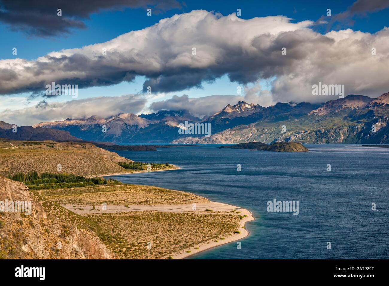 Southern Andes mountain range, Campos de Hielo area, looking west over ...