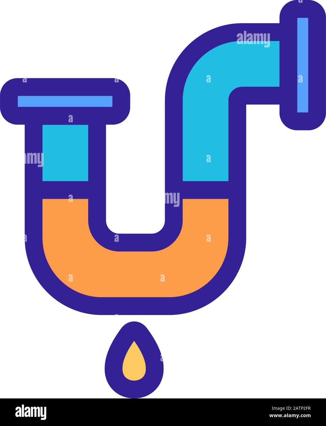 pipe icon vector. Isolated contour symbol illustration Stock Vector ...