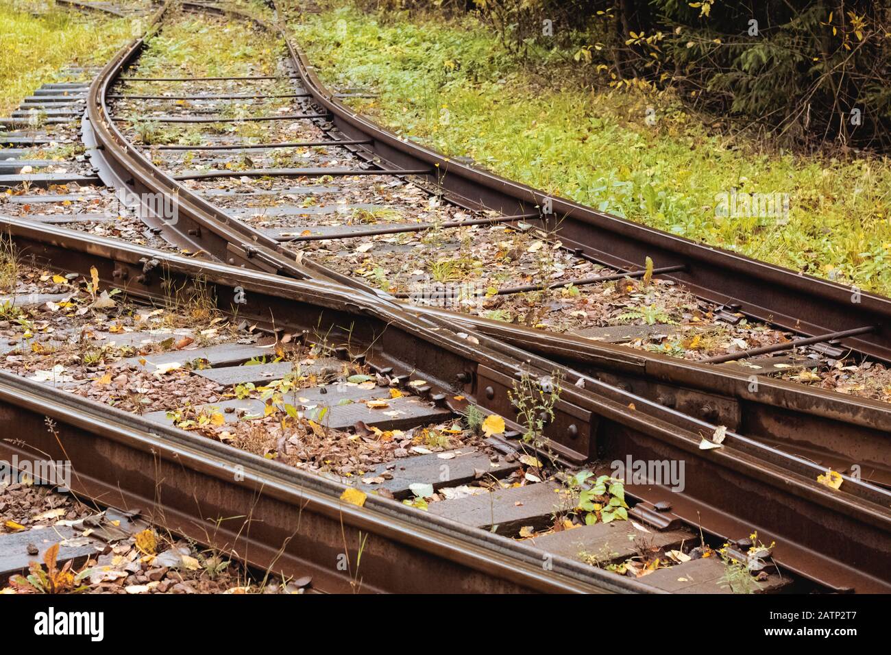 Fork in railway track hi-res stock photography and images - Alamy