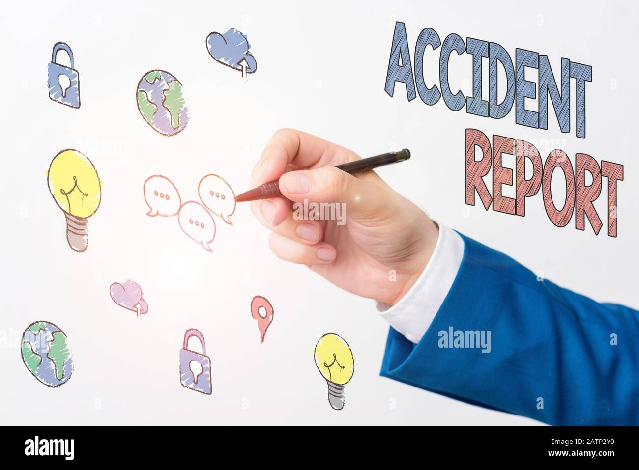 Handwriting text writing Accident Report. Conceptual photo formal ...