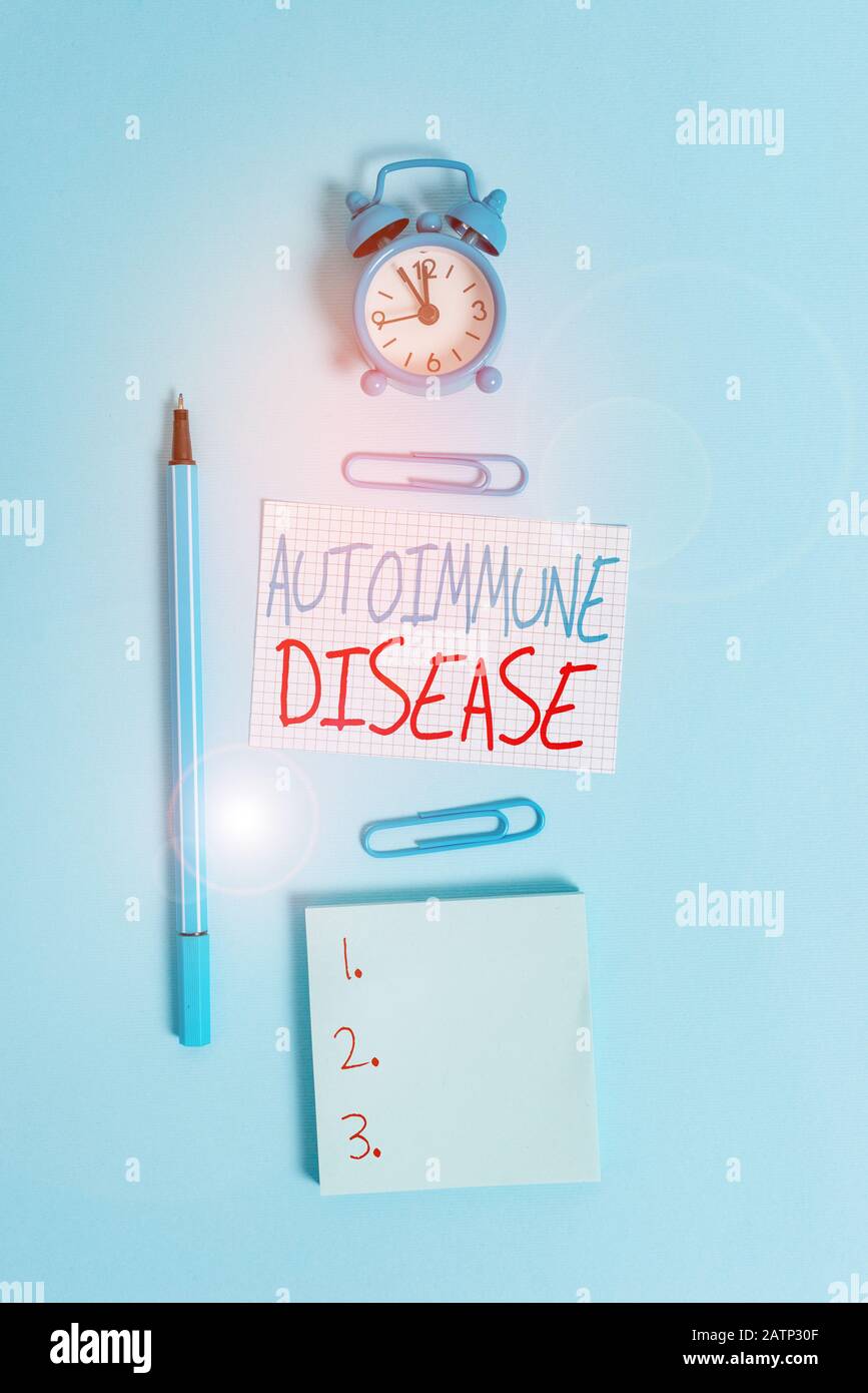 Conceptual hand writing showing Autoimmune Disease. Concept meaning ...