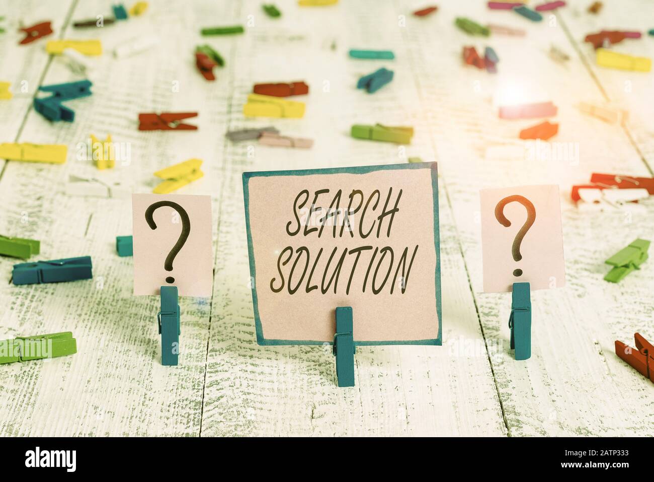 Text sign showing Search Solution. Business photo text an action or ...