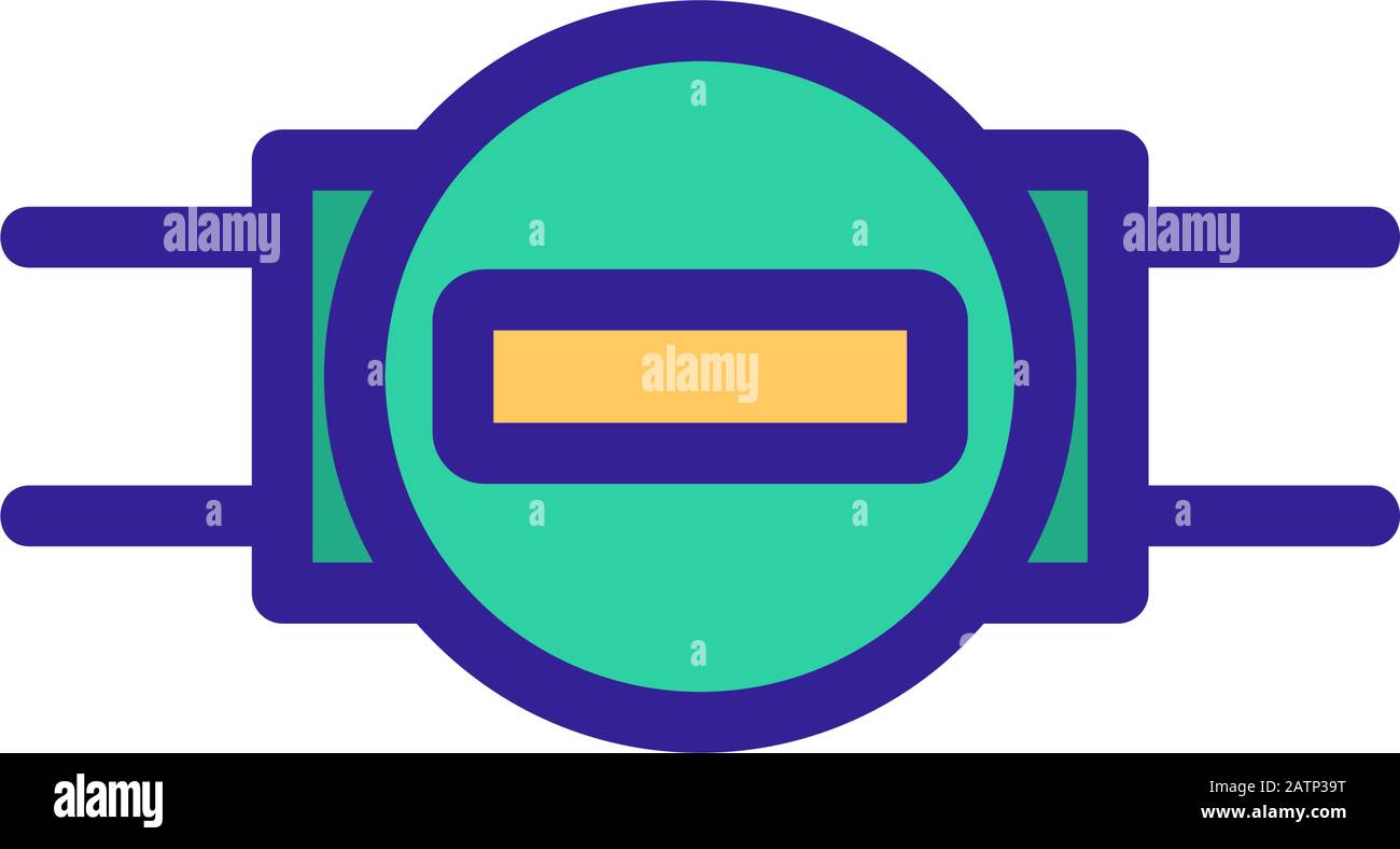Water flow indicator icon vector. Isolated contour symbol illustration ...