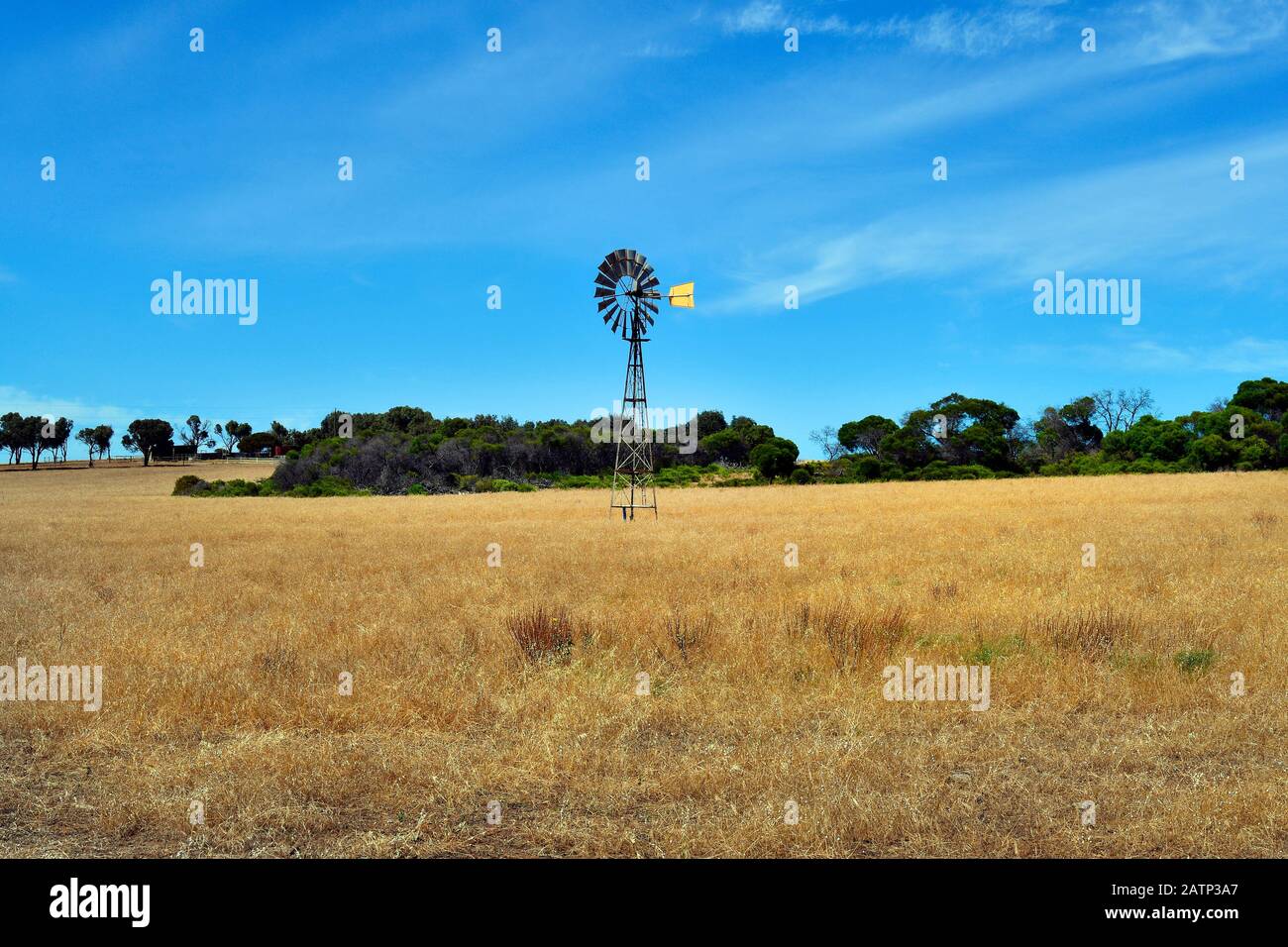 Australia, WA, wind wheel in rural landscape Stock Photo - Alamy
