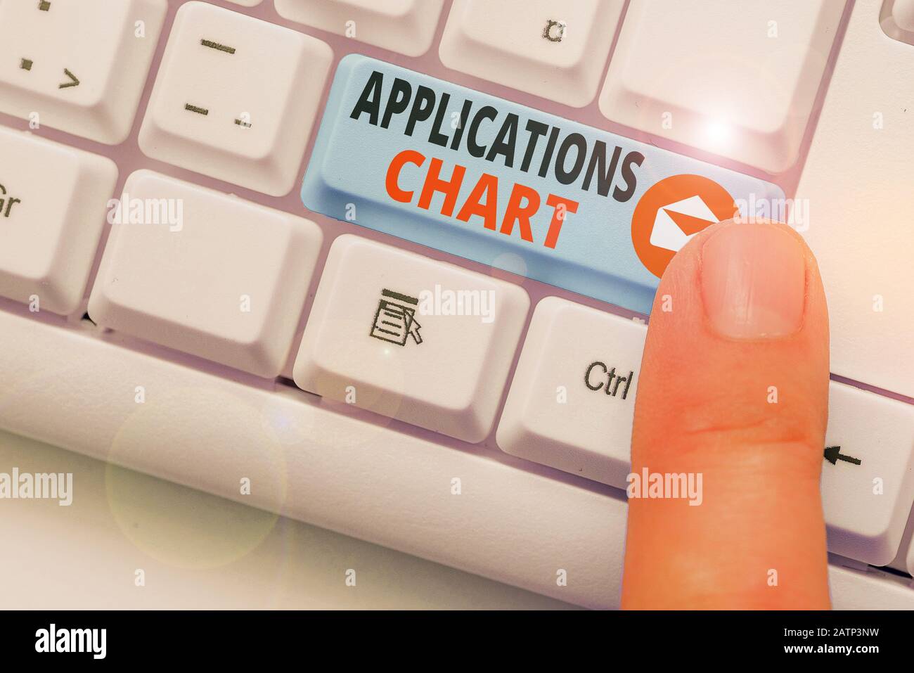 Writing note showing Applications Chart. Business concept for graph ...