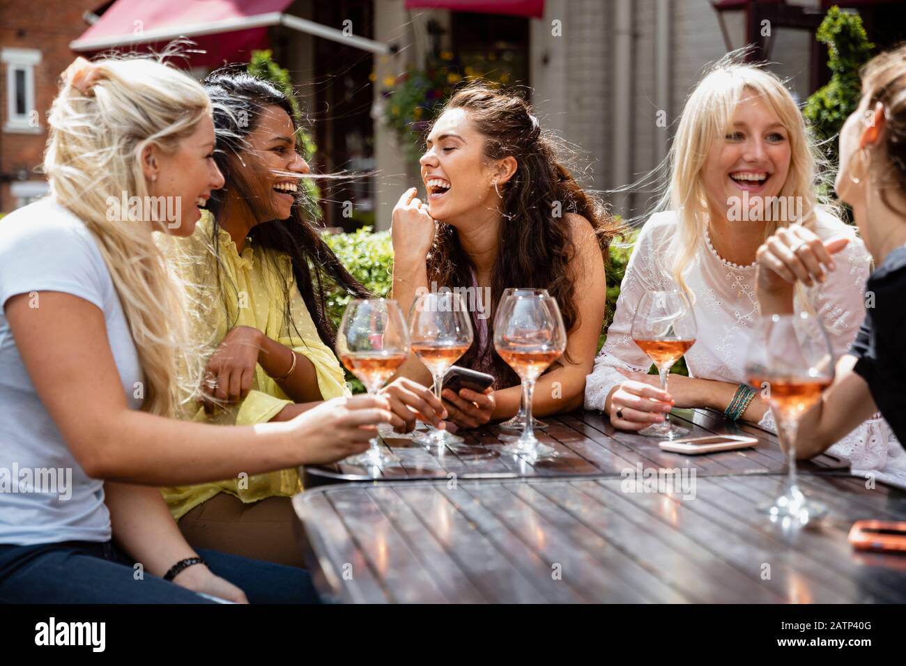 Woman Laughing With Friends