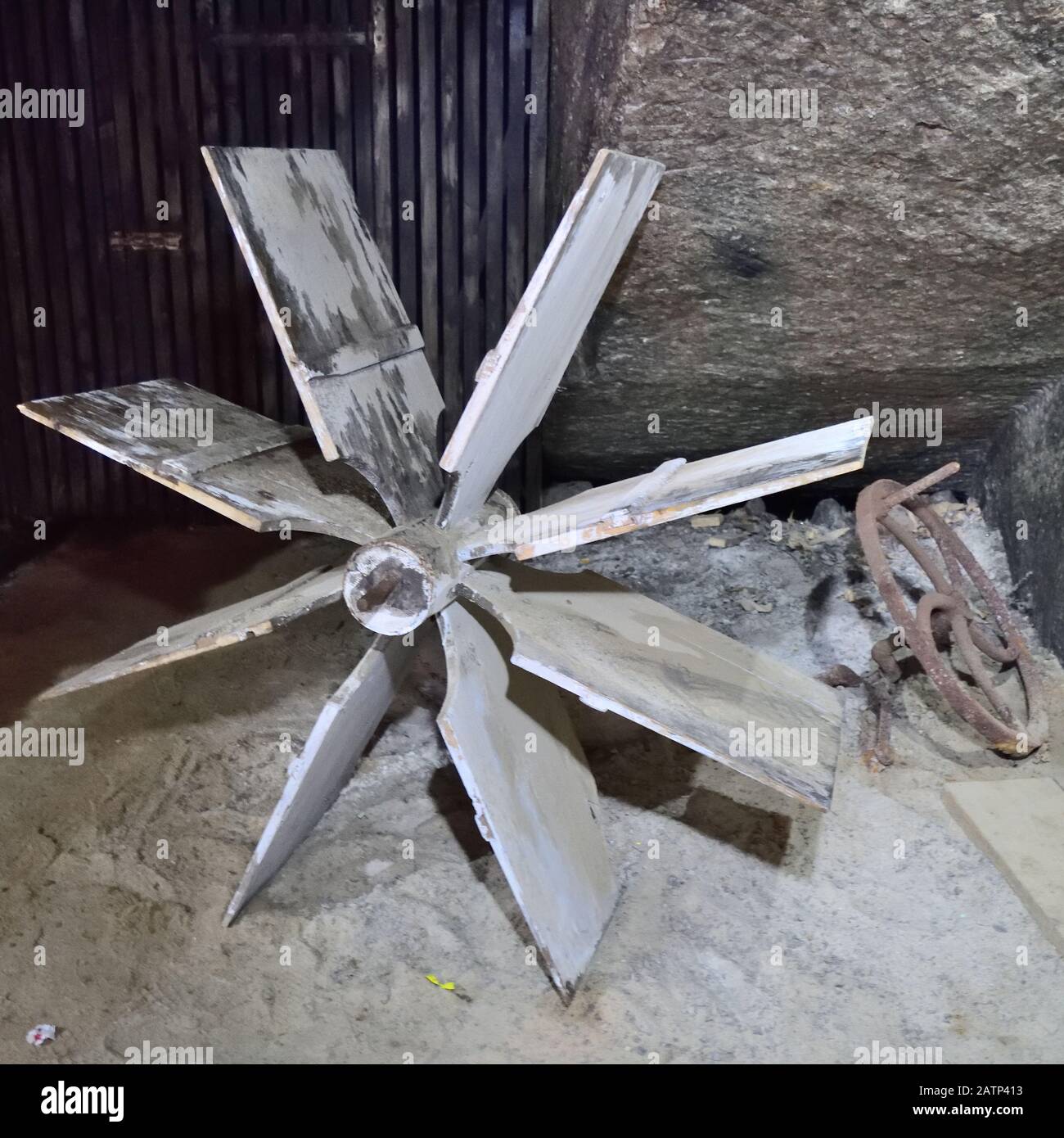 Paddle wheel at salt mine in Cacica Romania Stock Photo - Alamy