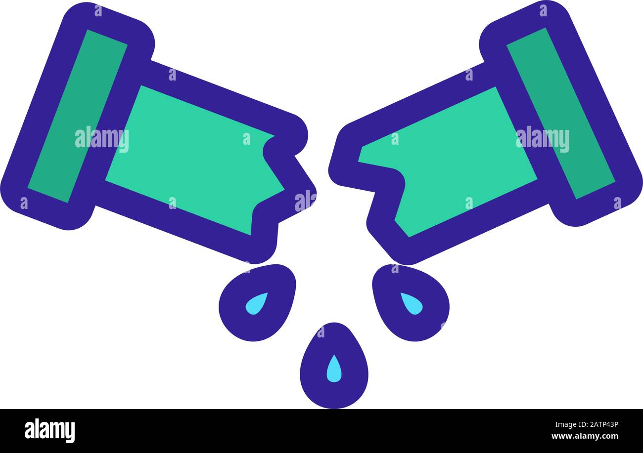 breakout pipe icon vector. Isolated contour symbol illustration Stock ...