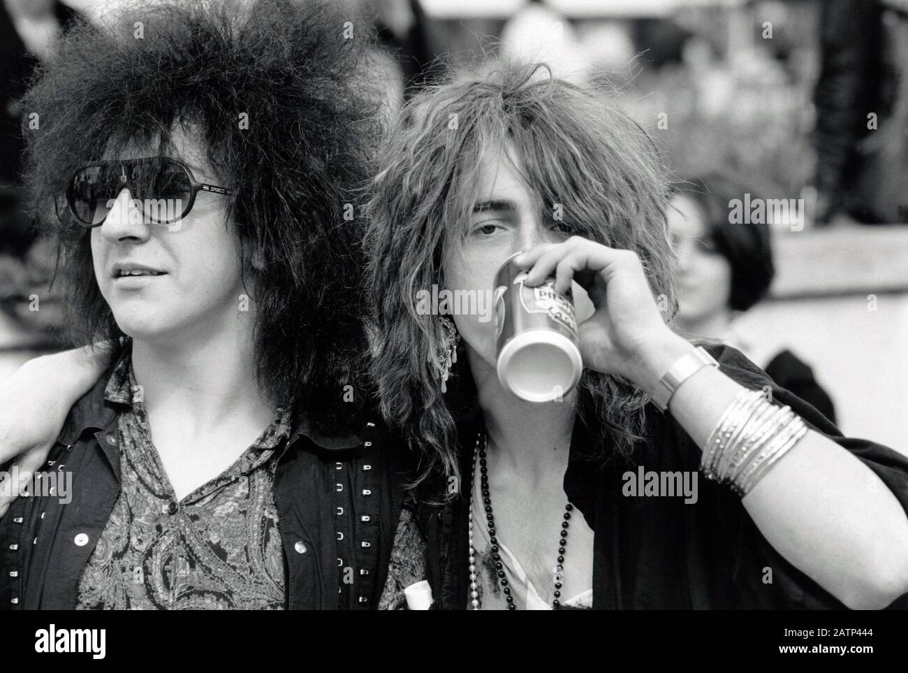 Young men Nottingham UK 1989 Stock Photo - Alamy
