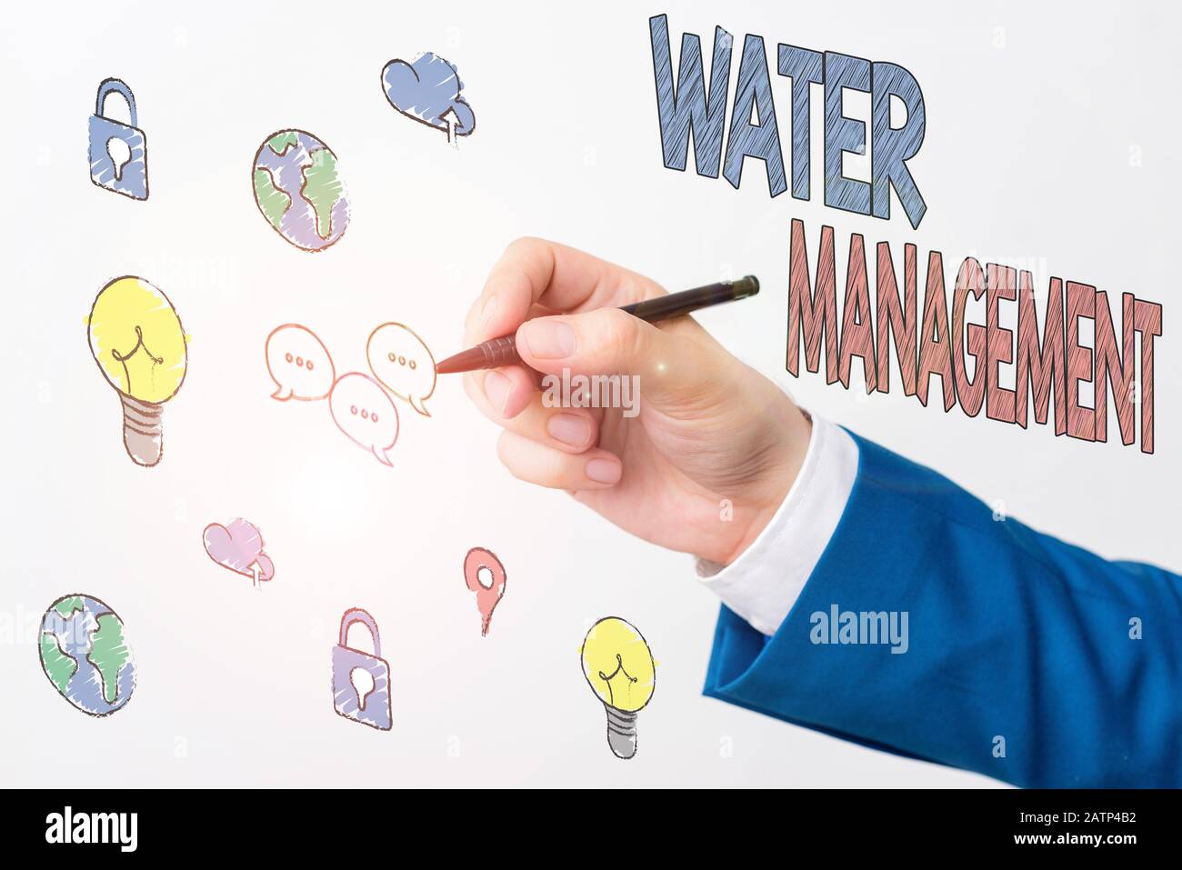 Handwriting text writing Water Management. Conceptual photo optimum use ...