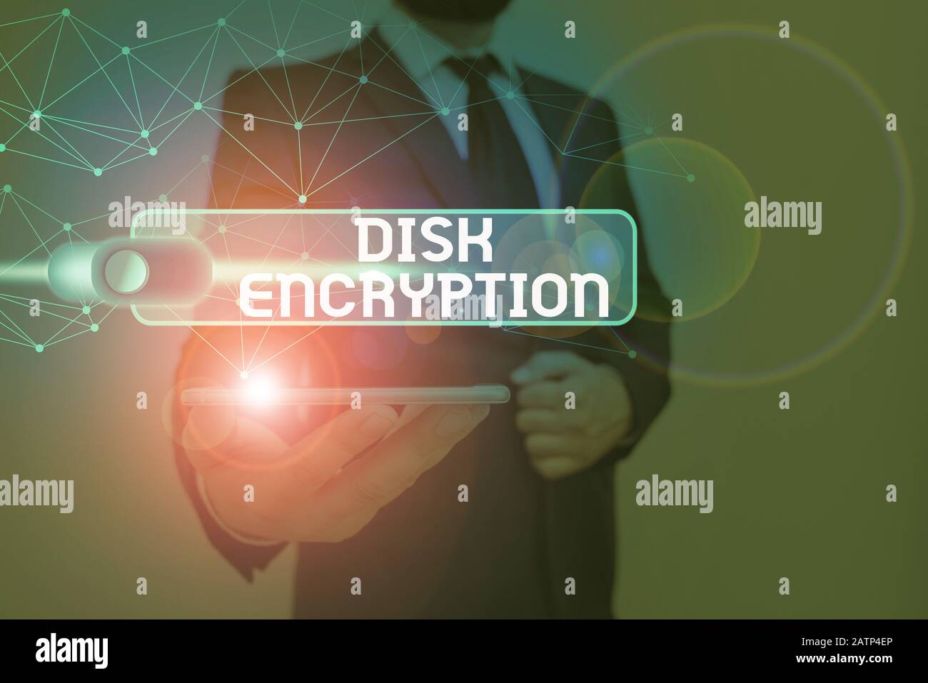 Writing note showing Disk Encryption. Business concept for the security mechanism used to ...