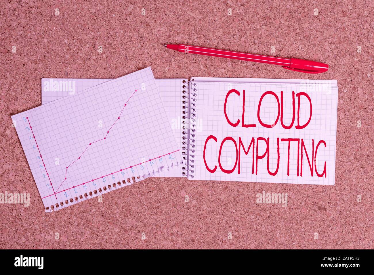 Conceptual hand writing showing Cloud Computing. Concept meaning storing and accessing data and ...