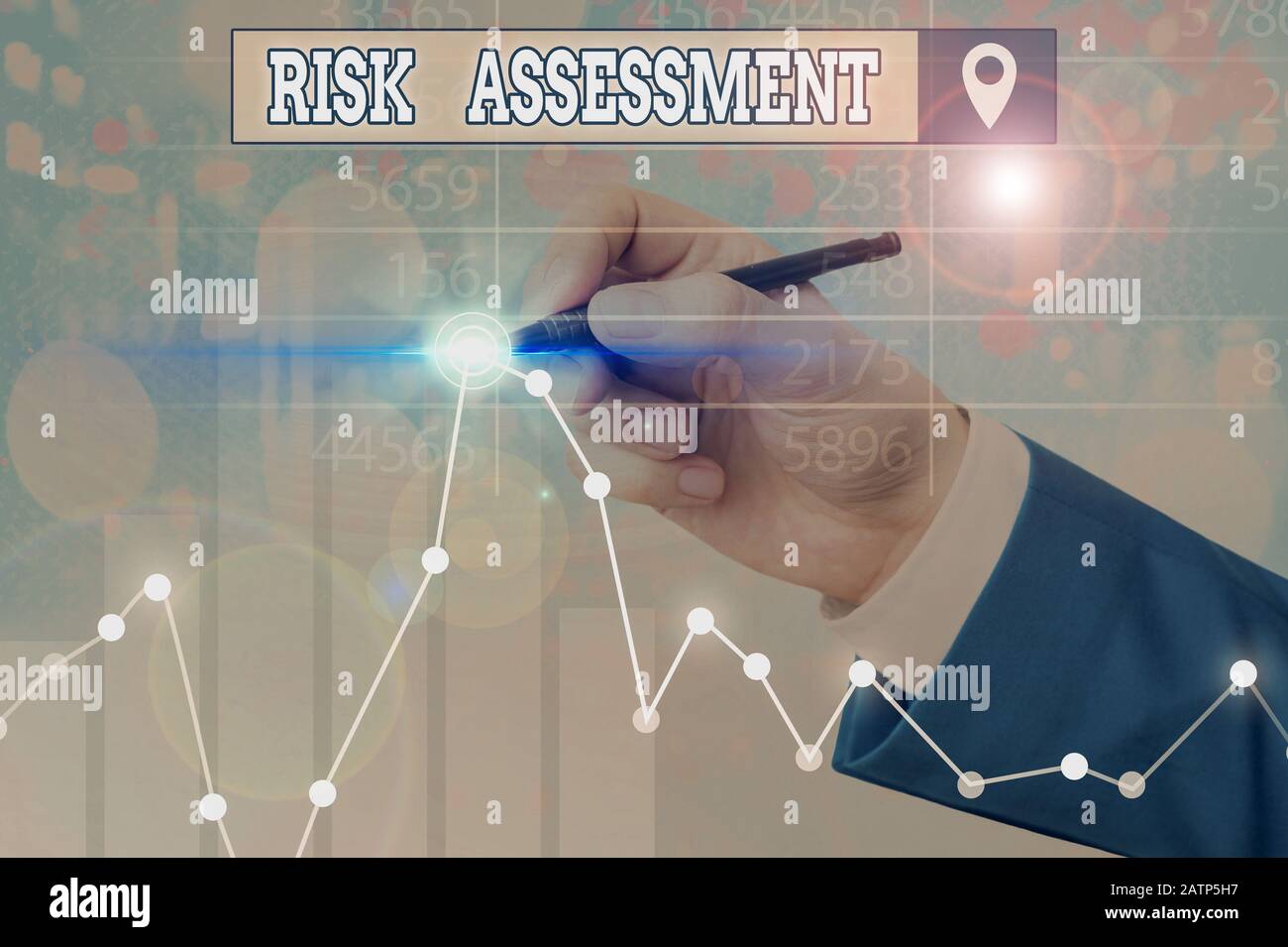 Writing note showing Risk Assessment. Business concept for estimation ...