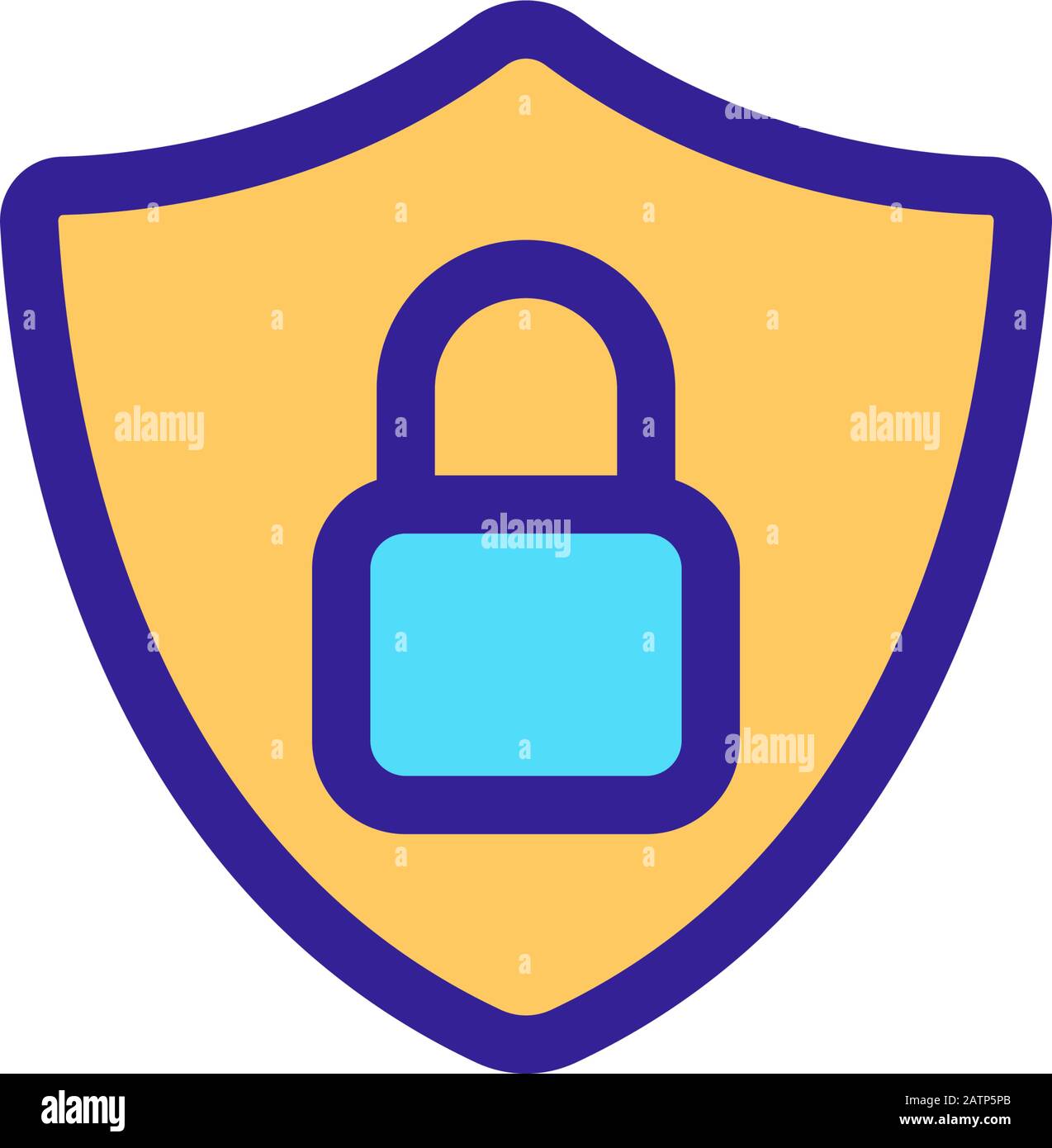 data protection icon vector. Isolated contour symbol illustration Stock ...
