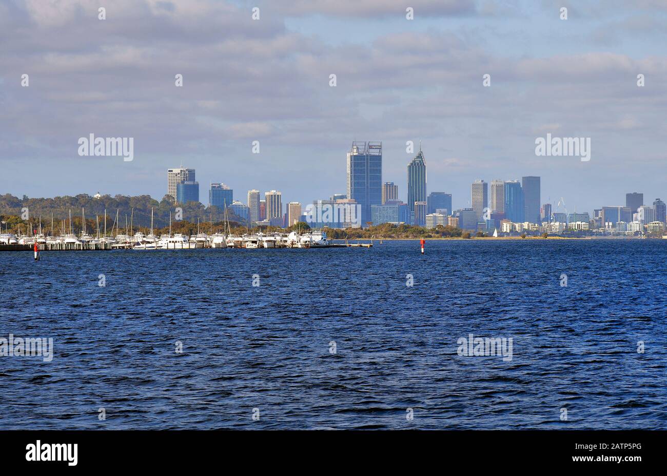 Perth, WA, Australia - November 27, 2017: Skyline from Perth on Swan ...