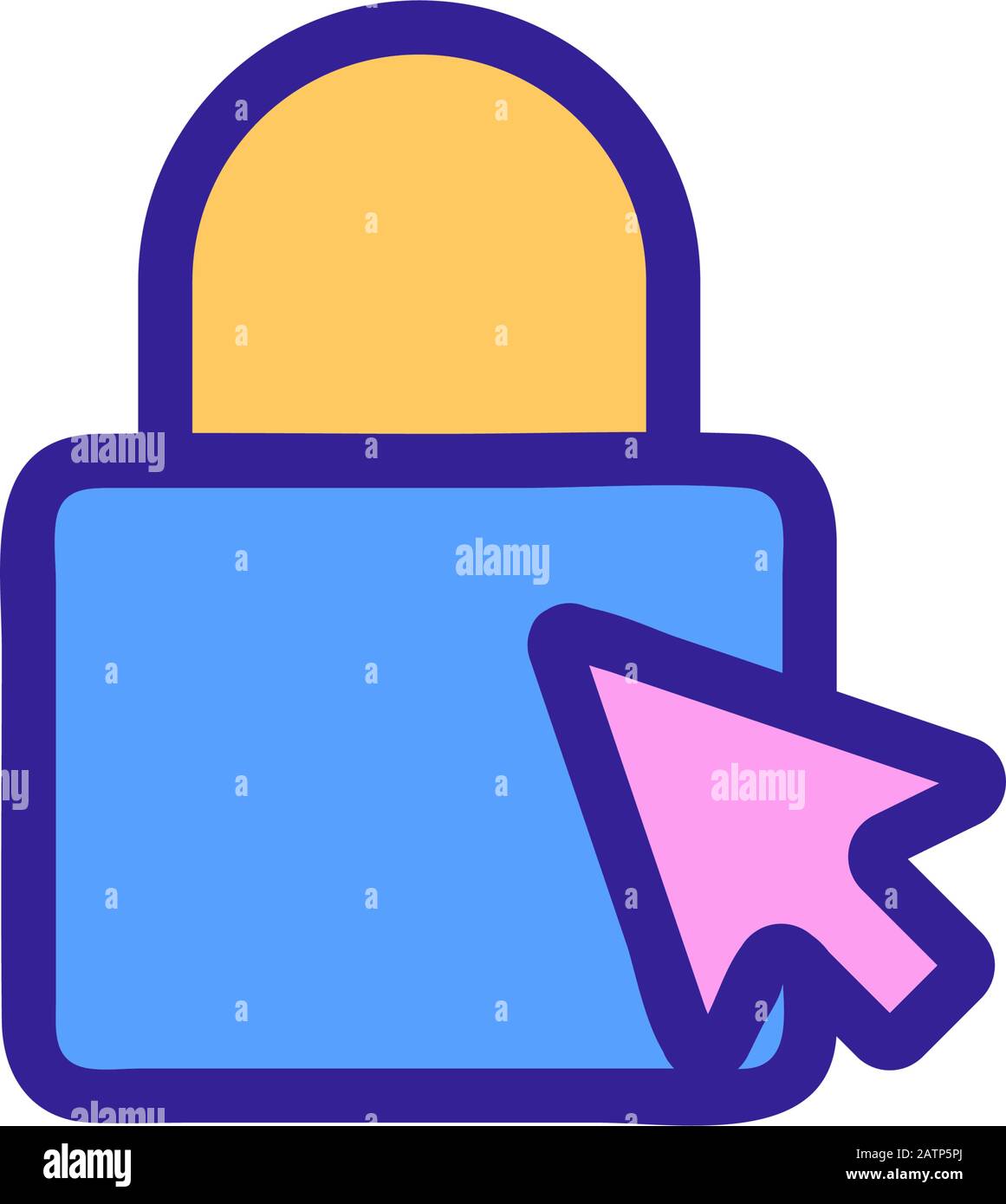 encryption files icon vector. Isolated contour symbol illustration ...