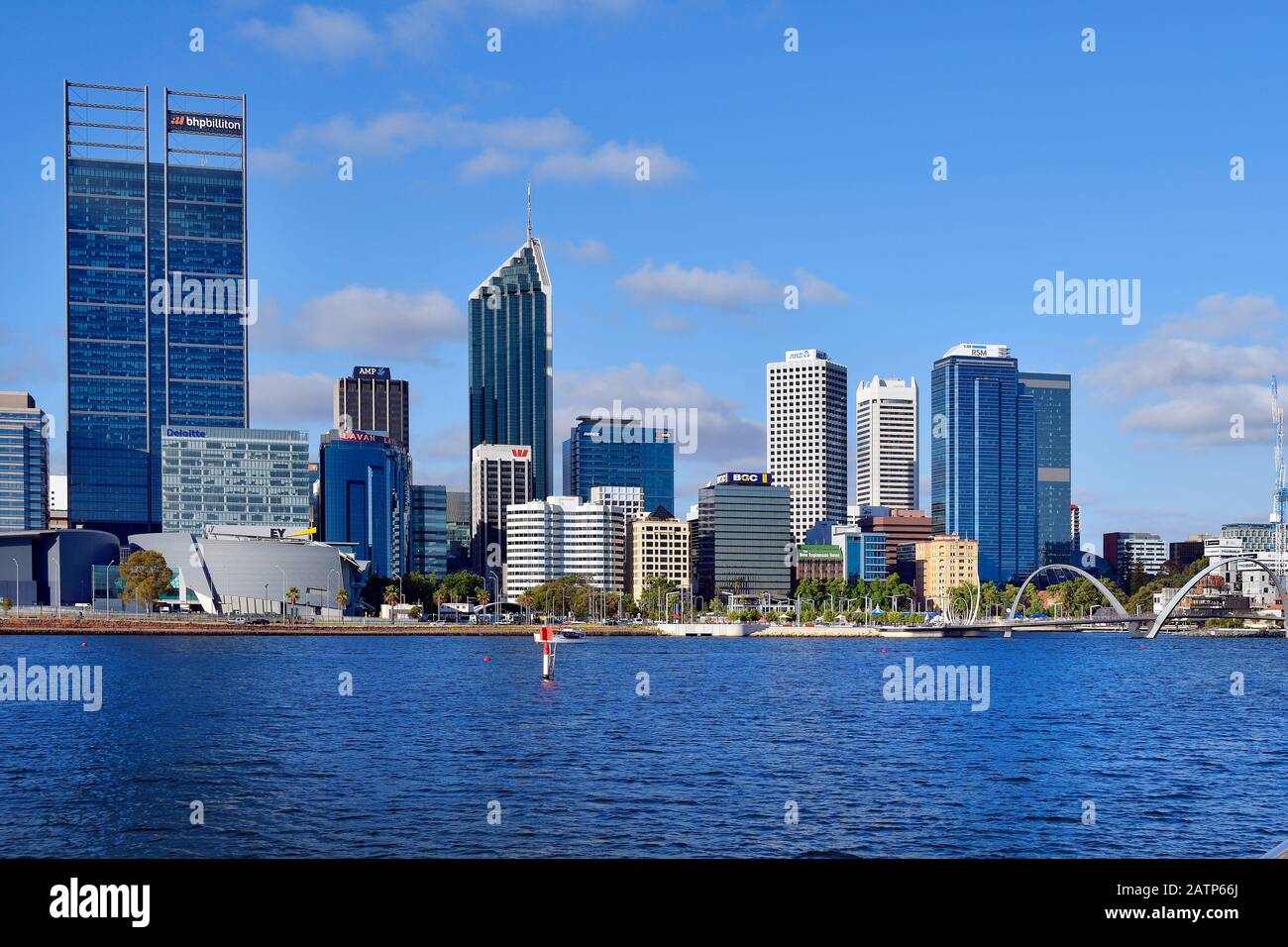 Perth, WA, Australia - November 27, 2017: Skyline from Perth on Swan ...