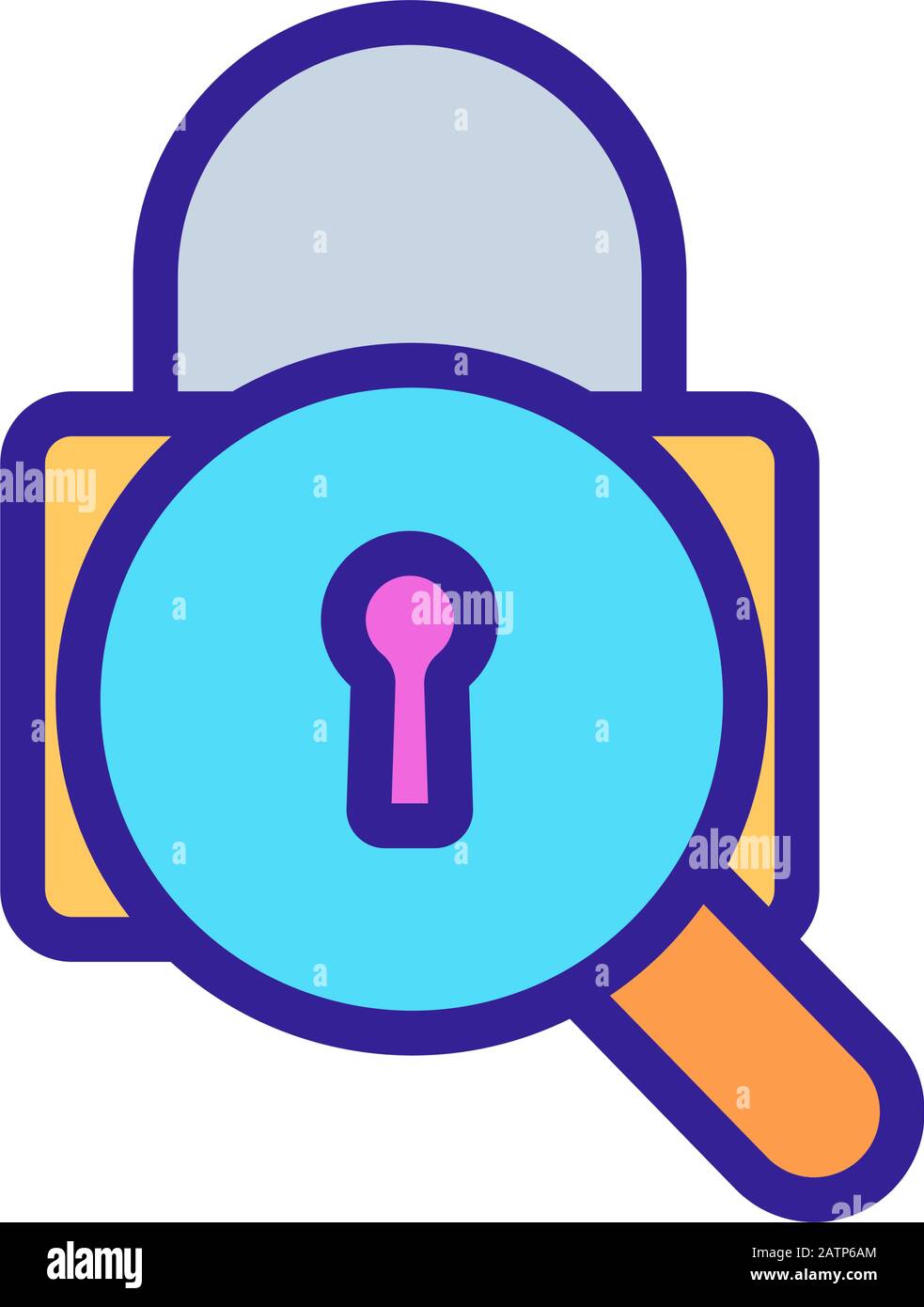 The password selection icon vector. Isolated contour symbol ...