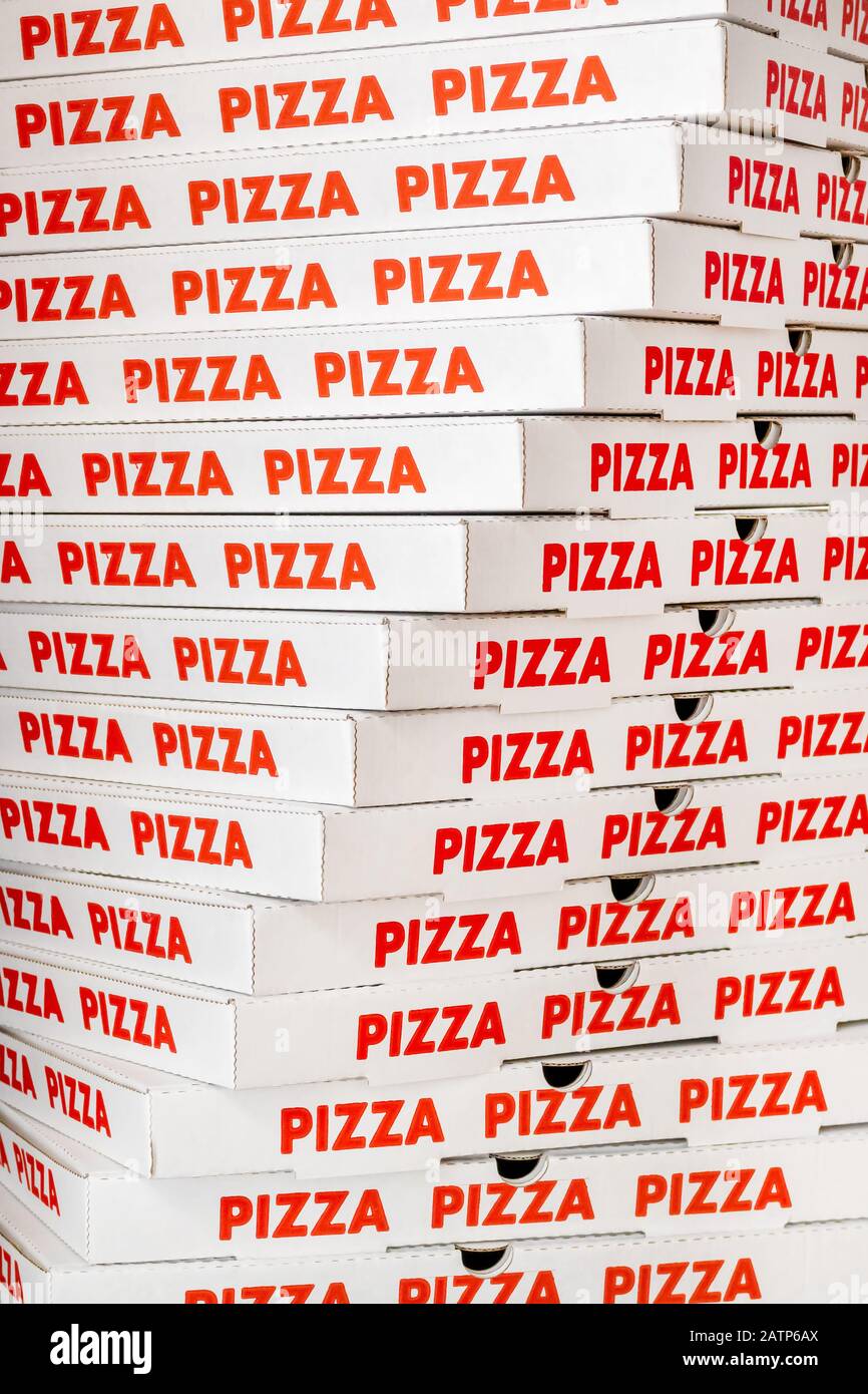 Cardboard pizza boxes hi-res stock photography and images - Alamy