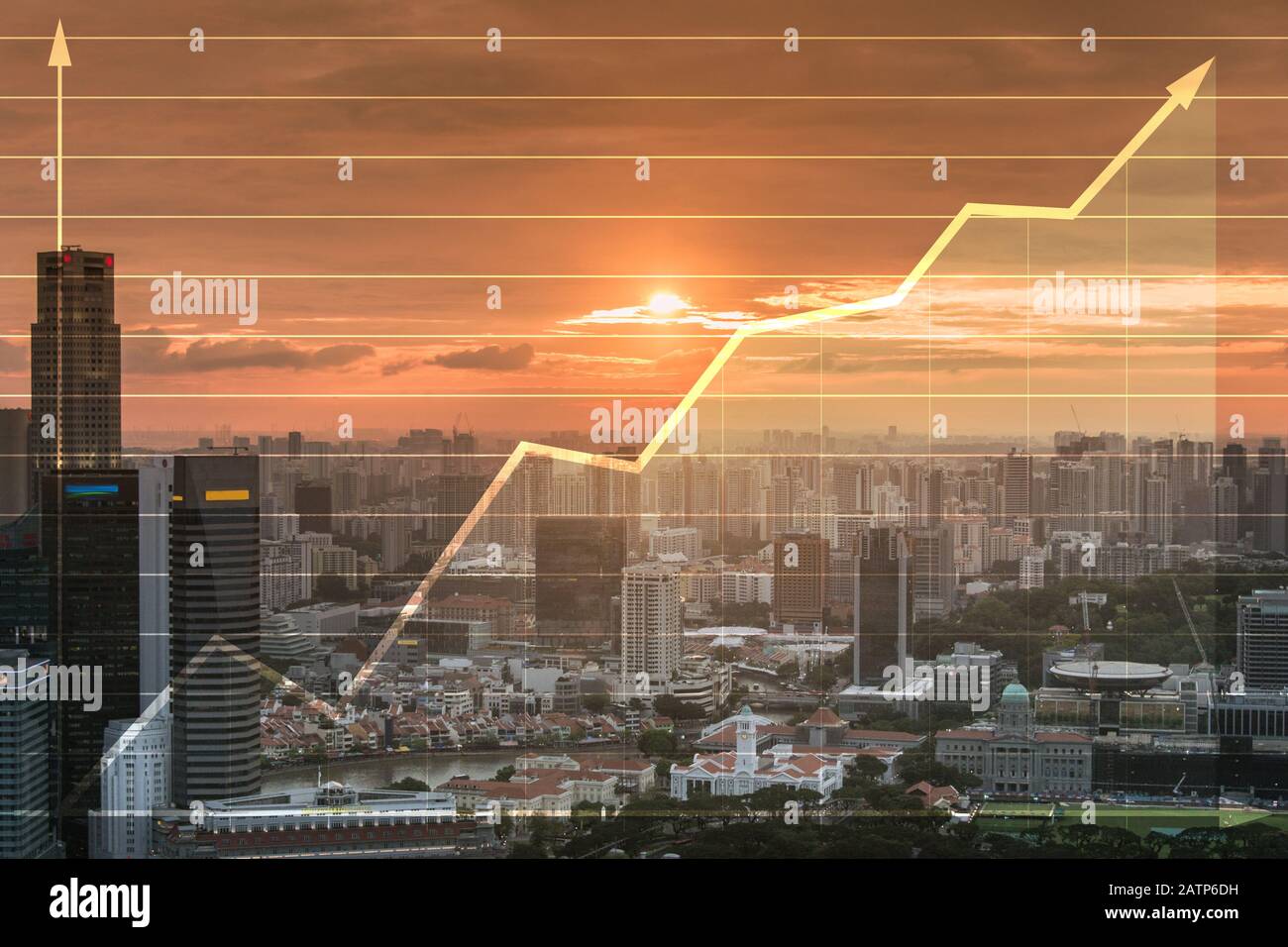 The economic growth concept with charts Stock Photo - Alamy