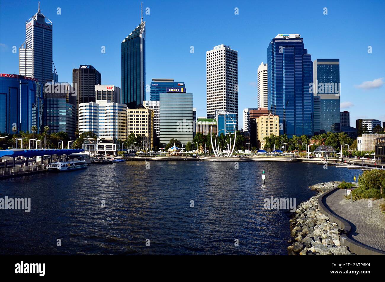 Perth, WA, Australia - November 27, 2017: Skyline from Perth on Swan ...