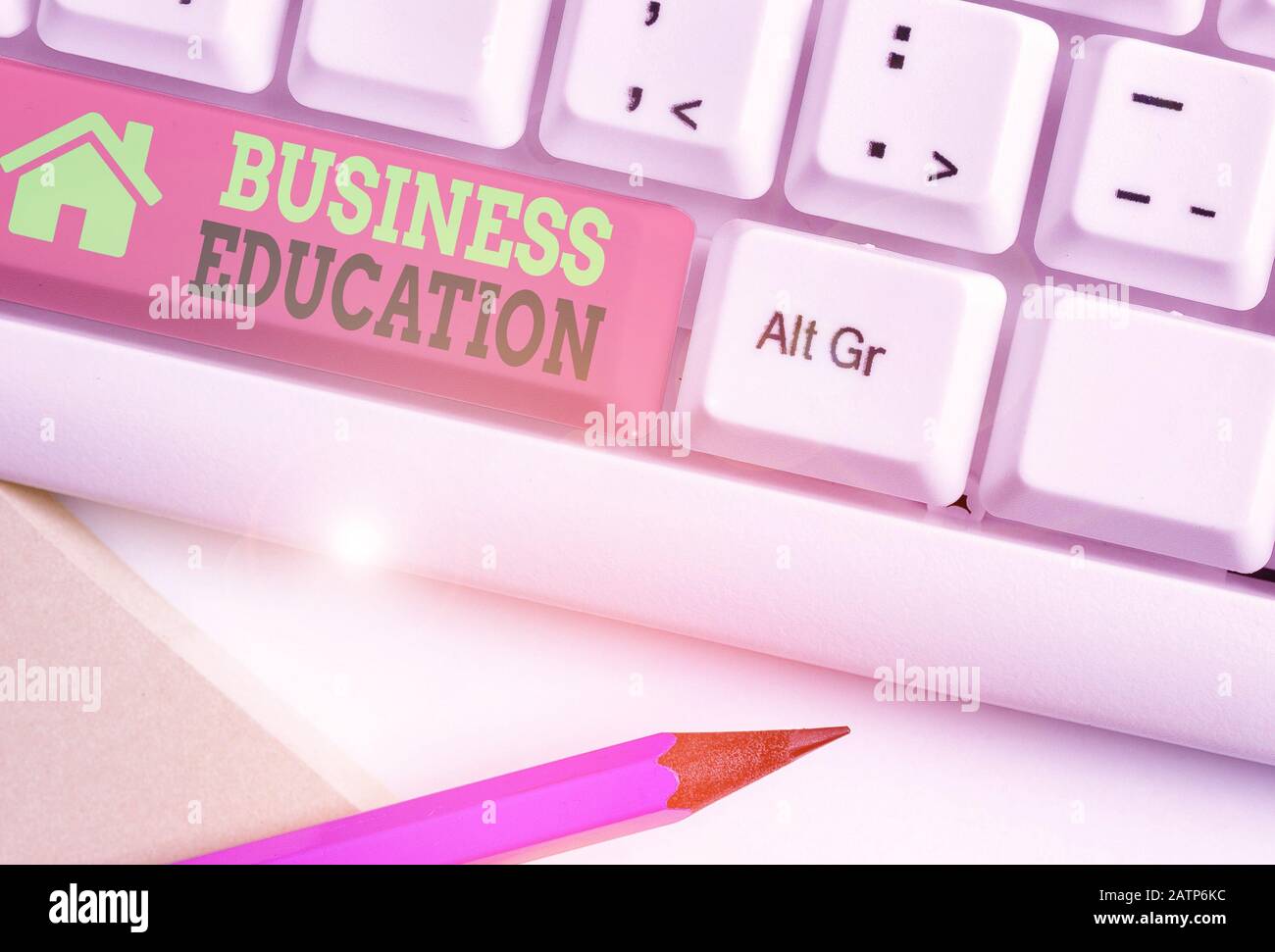Writing note showing Business Education. Business concept for acquiring ...