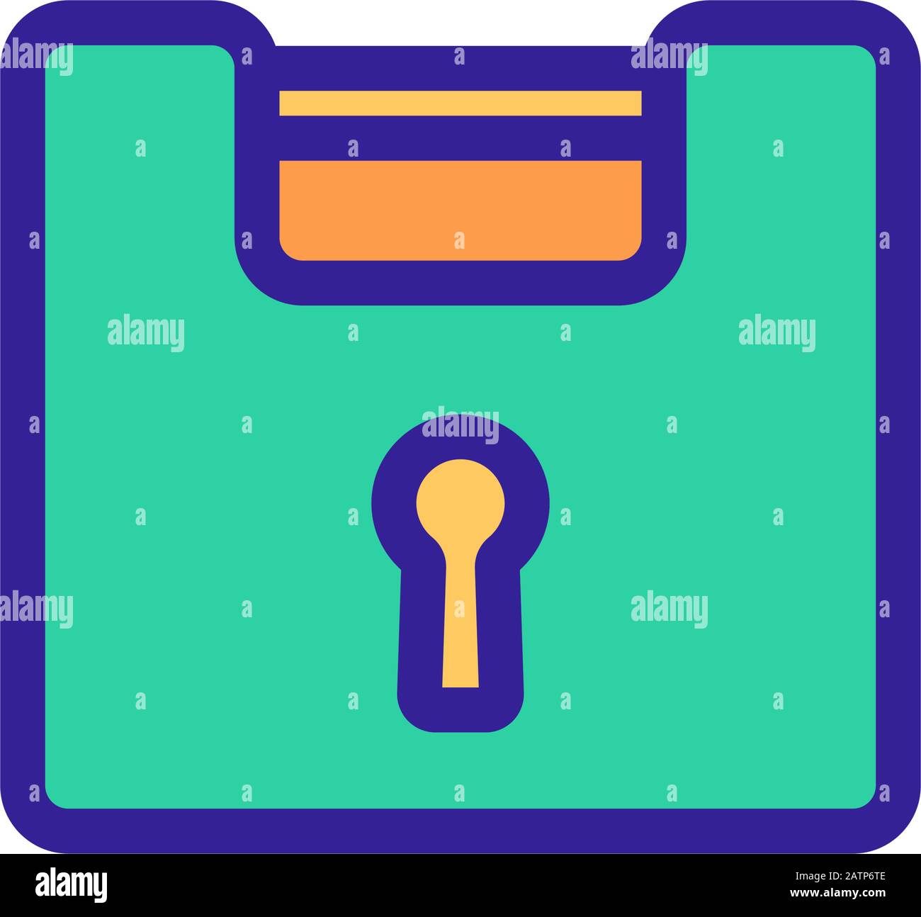 Door lock icon vector. Isolated contour symbol illustration Stock Vector Image & Art - Alamy